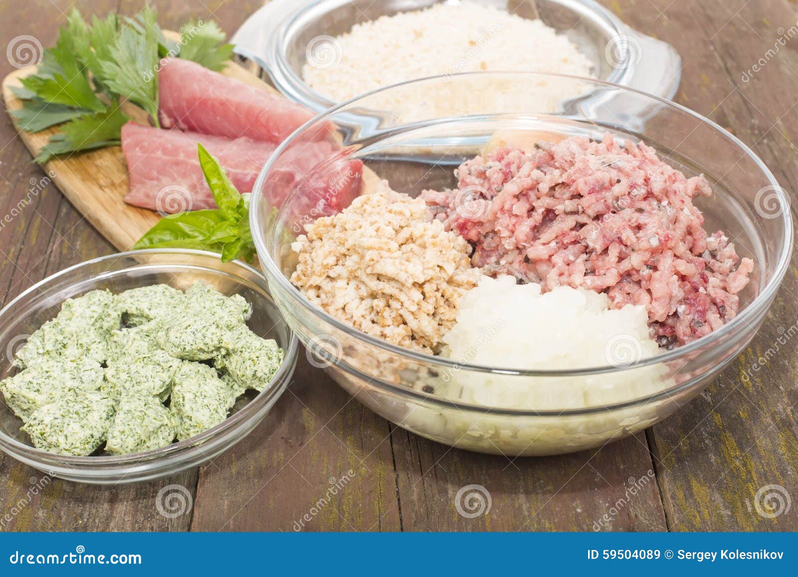 Minced fish stock image. Image of bread, carp, fish, pieces - 59504089