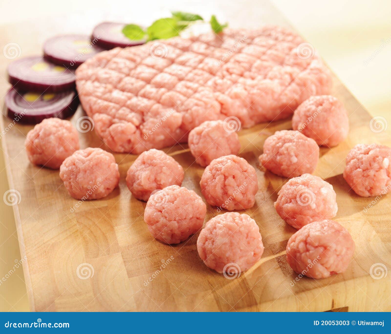 Minced Ham. Arrangement on a Cutting Board. Stock Image - Image of ...