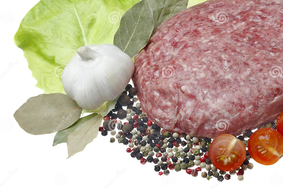 Minced meat. stock image. Image of fresh, garlic, vegetables - 12345697