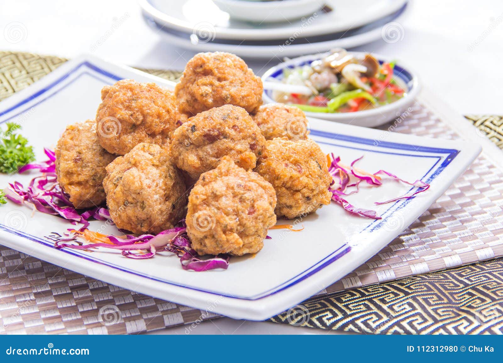Fried or Deep Fried Meat Ball Stock Photo - Image of fresh, lunch ...