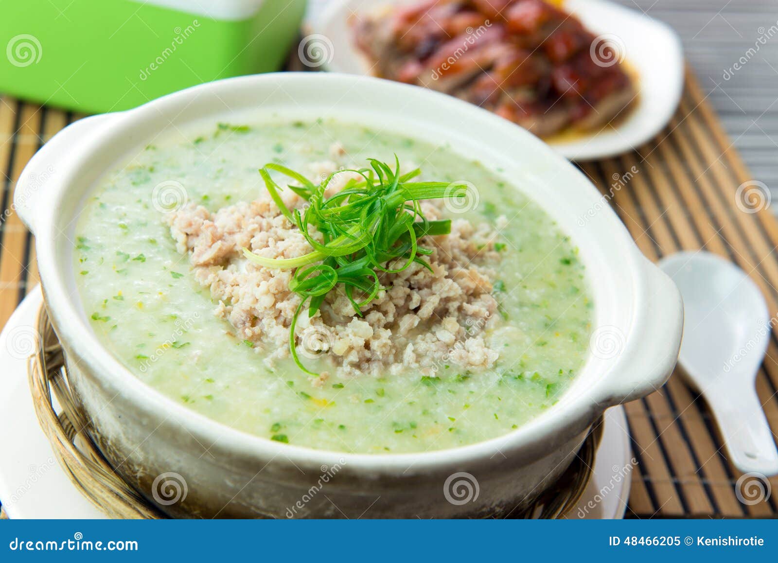 Minced meat congee stock image. Image of diet, congee - 48466205