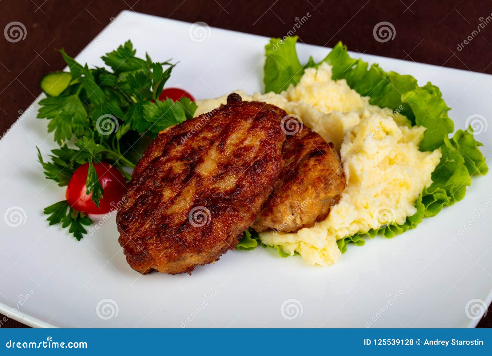 Minced meat cutlet stock photo. Image of fried, lunch - 125539128