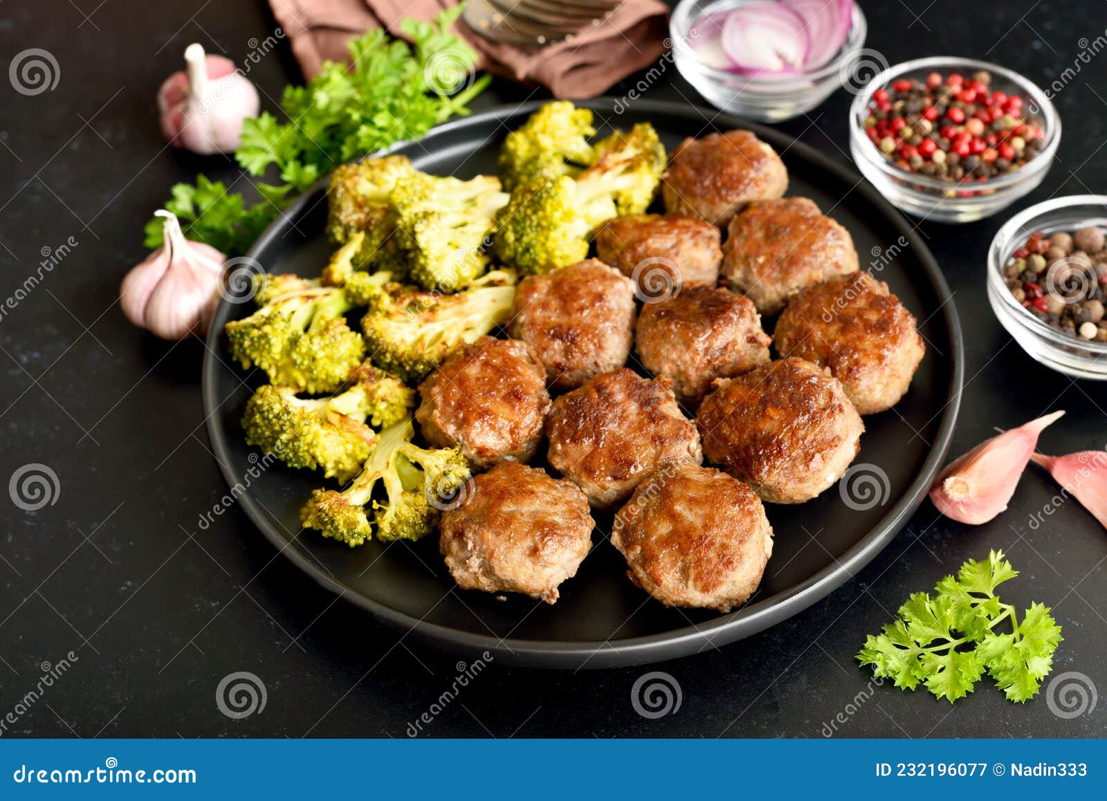 Minced meat cutlets stock image. Image of barbecued - 232196077
