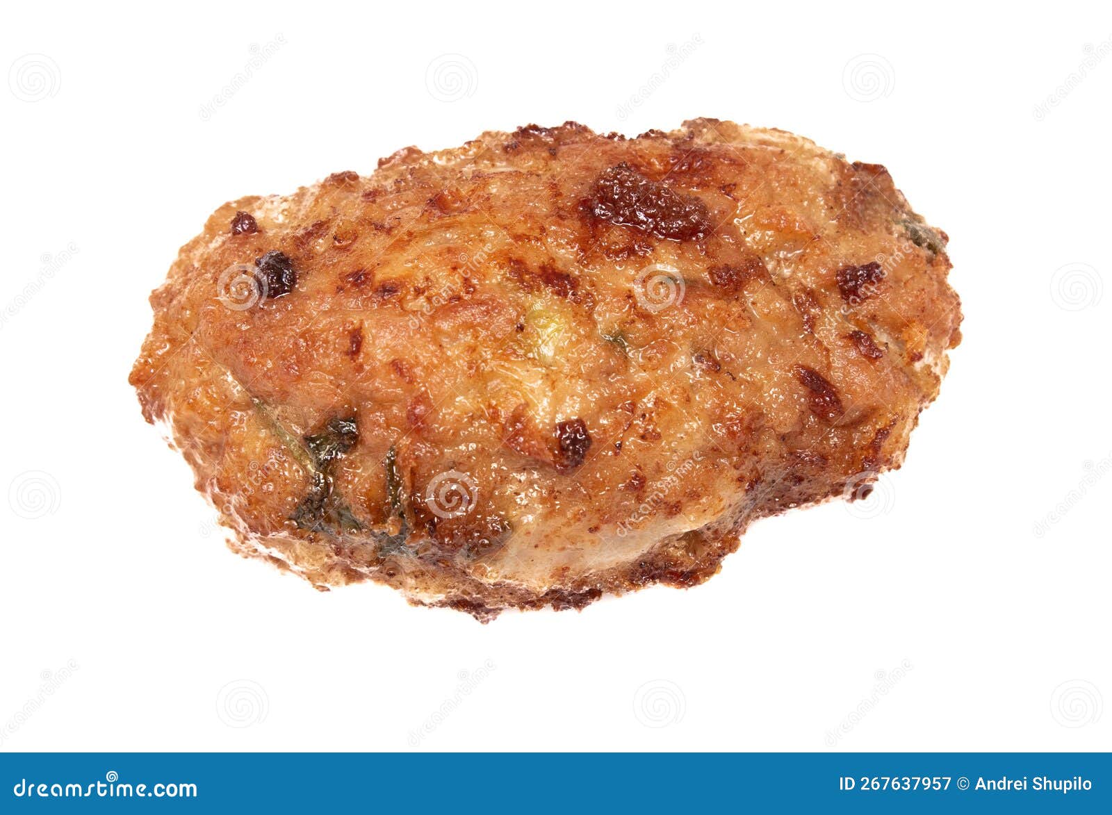Minced Meat Cutlets Isolated on White Stock Image - Image of grill ...