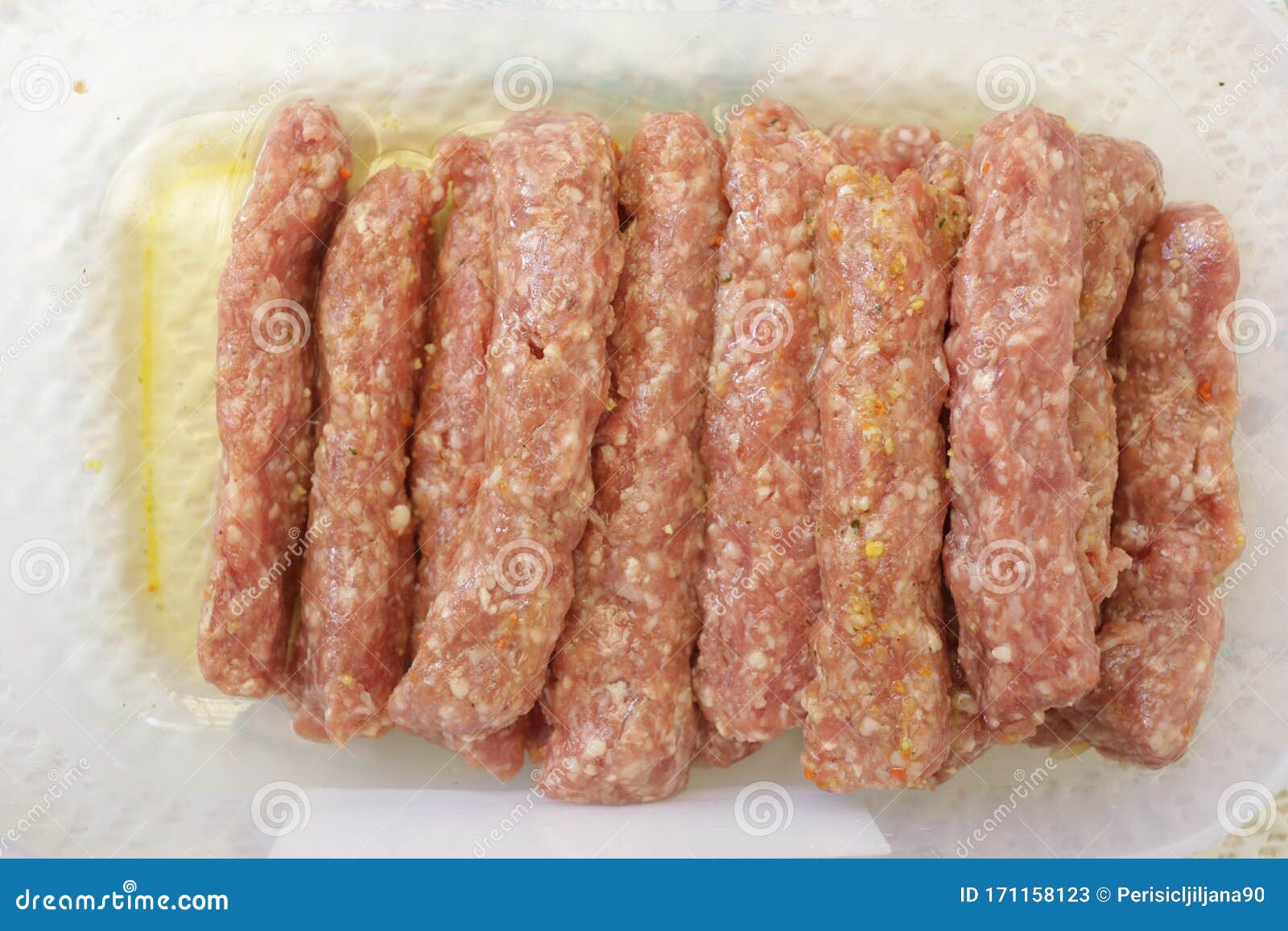Minced Meat in the Form of Kebabs Ready for the Barbecue. Stock Image ...