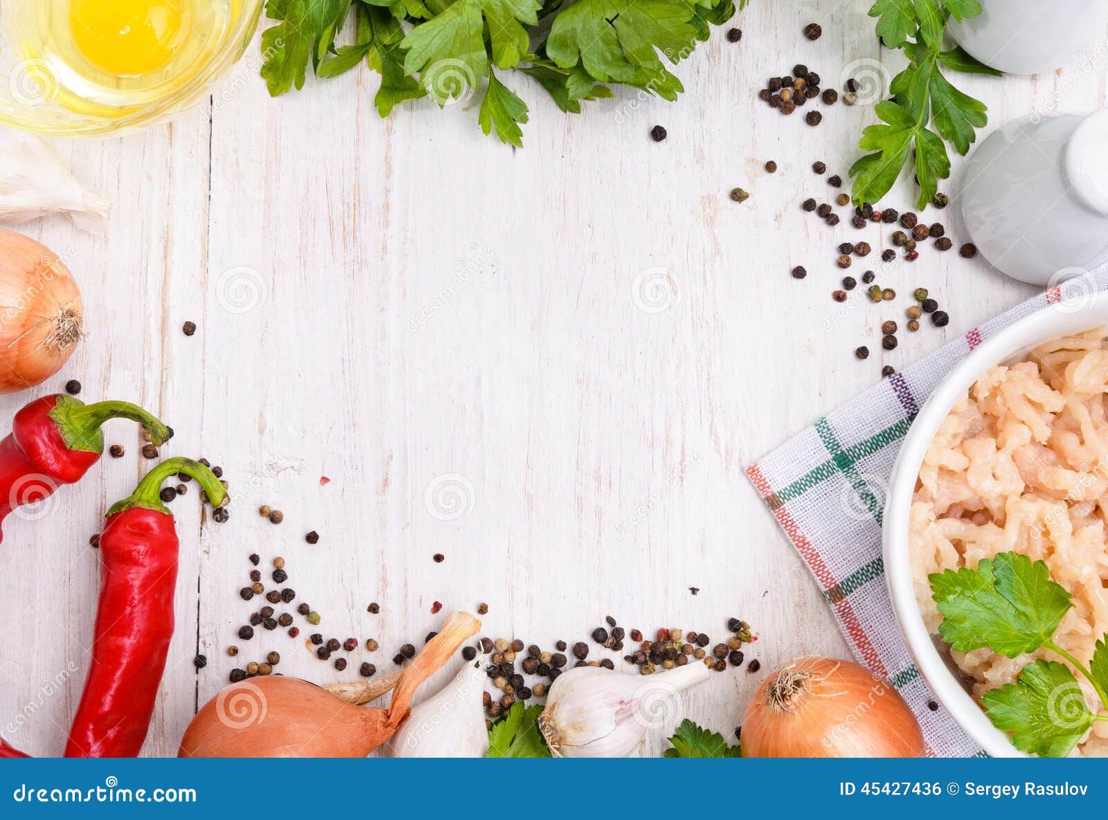 Minced meat. Frame. stock photo. Image of chicken, pork - 45427436