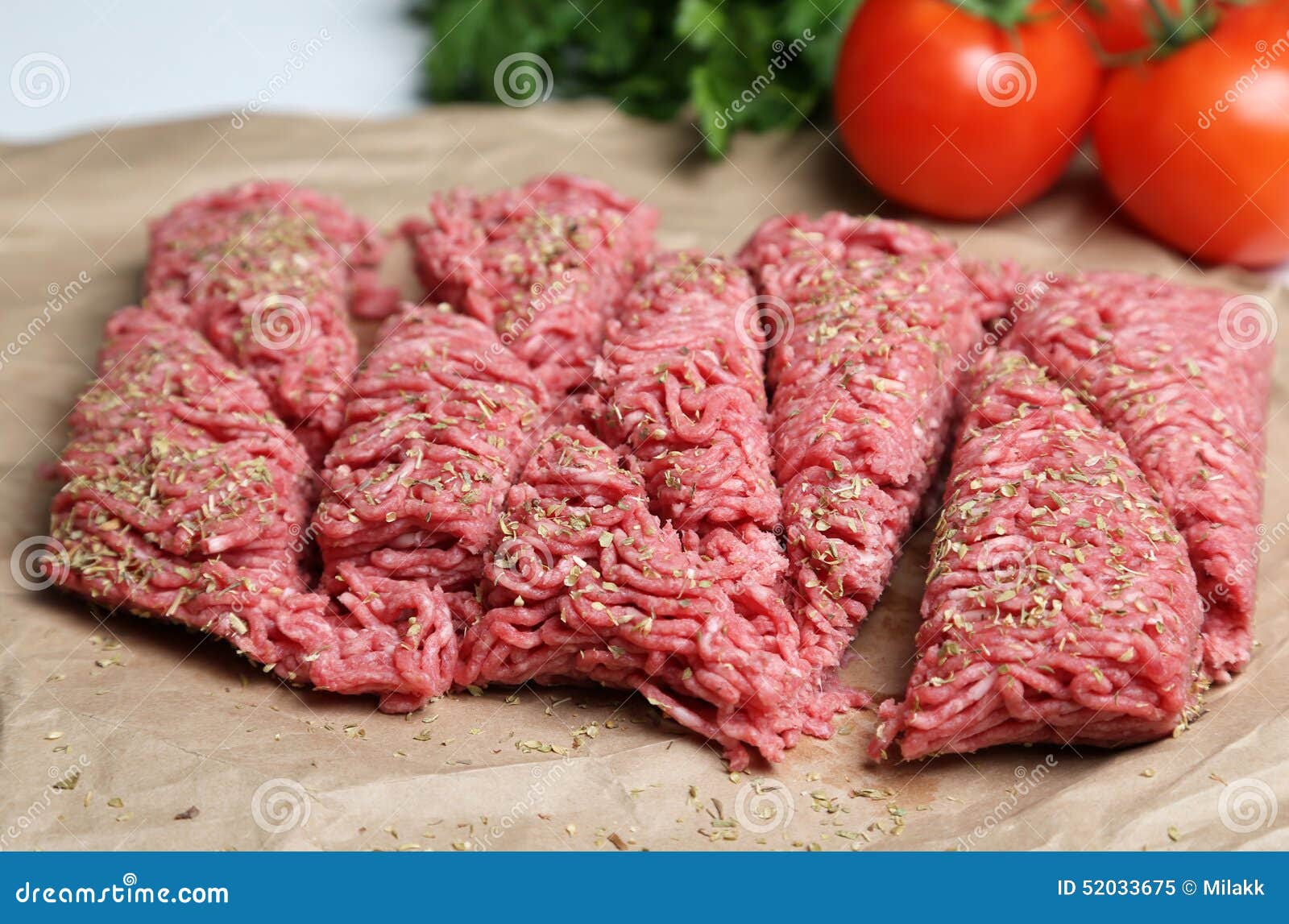 Minced meat stock image. Image of rosemary, herb, beef - 52033675