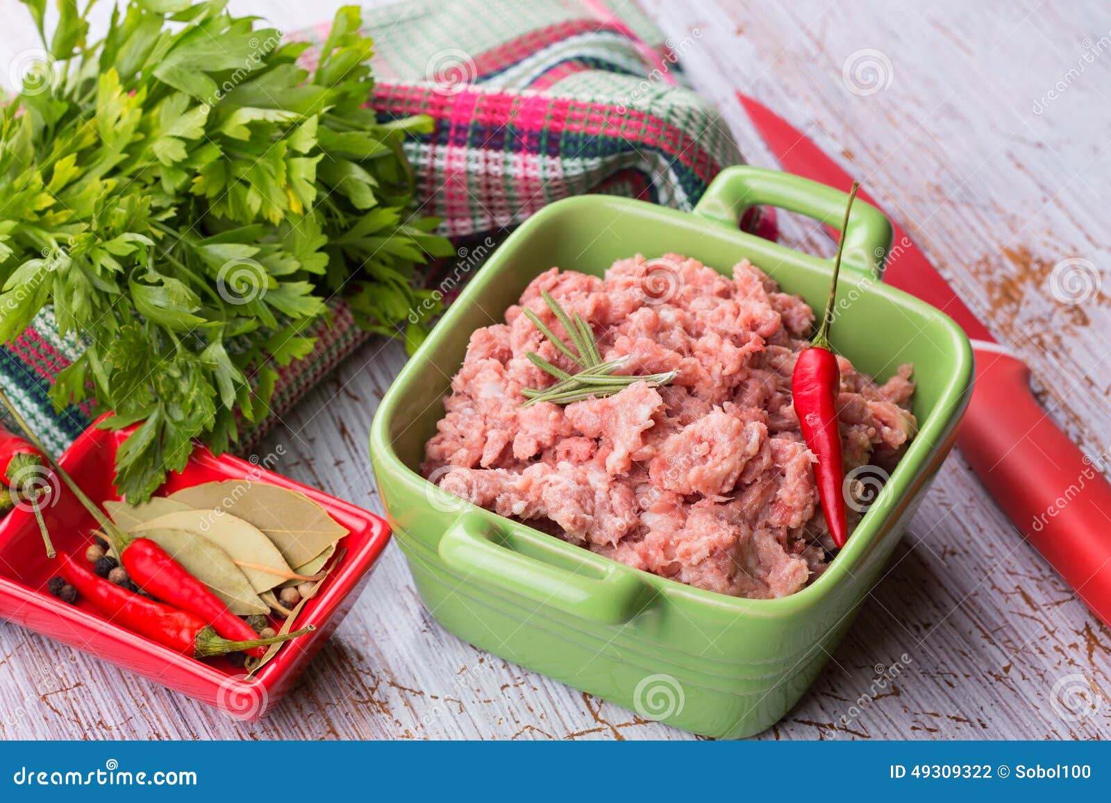 Minced meat stock photo. Image of cooking, lamb, pepper - 49309322
