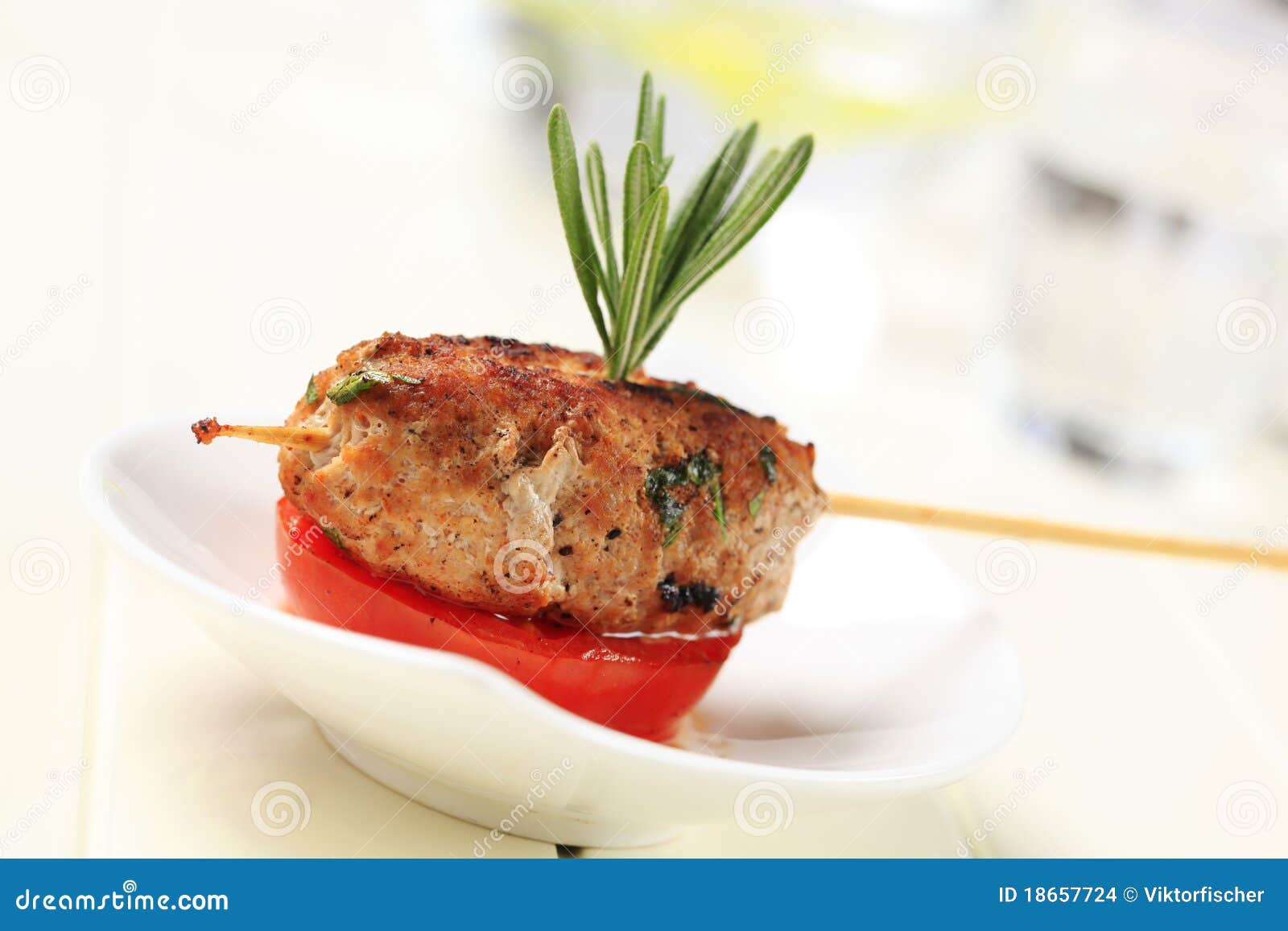 Minced meat kebab stock photo. Image of ground, rosemary - 18657724