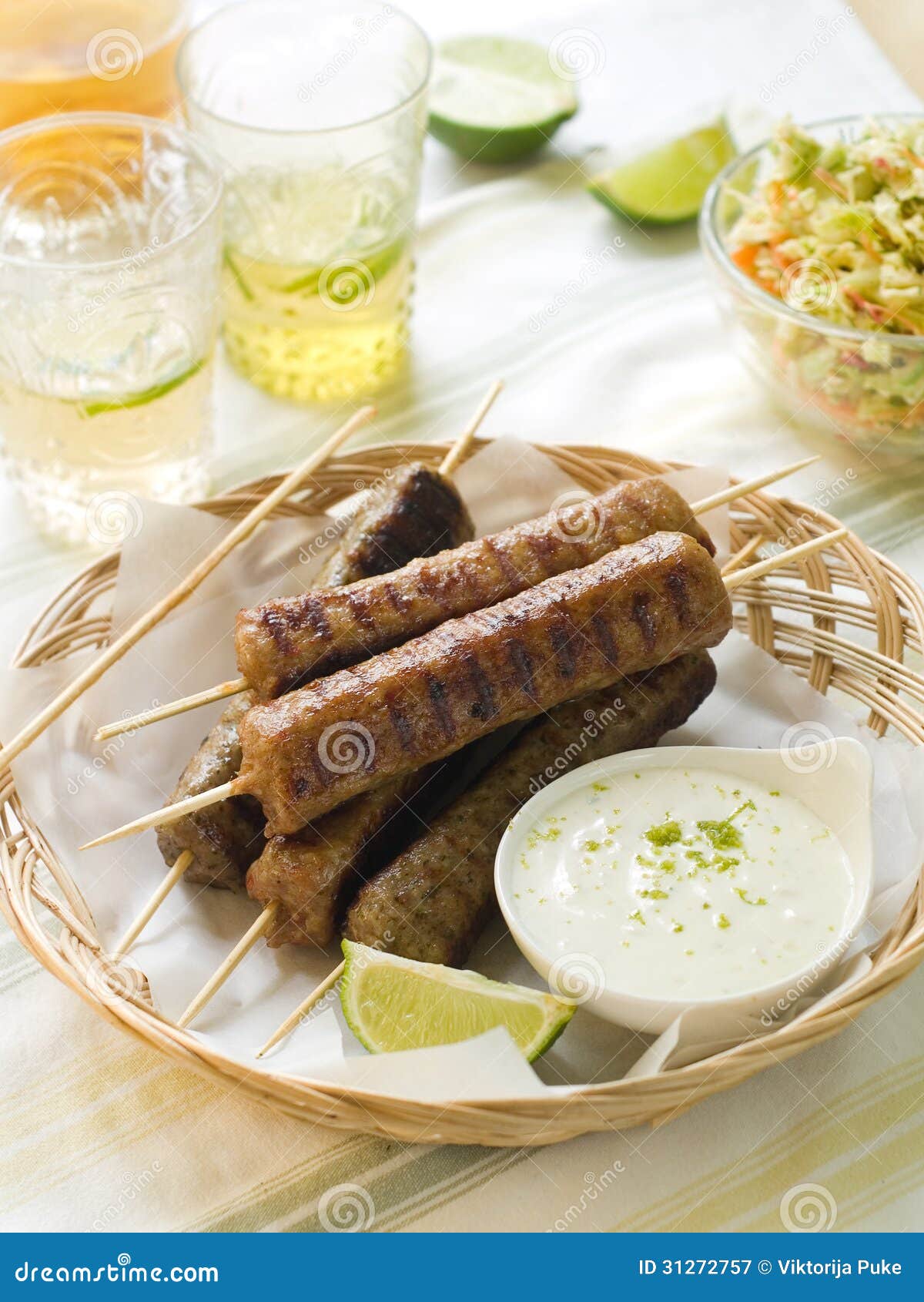 Minced meat kebab stock image. Image of food, beef, lunch - 31272757