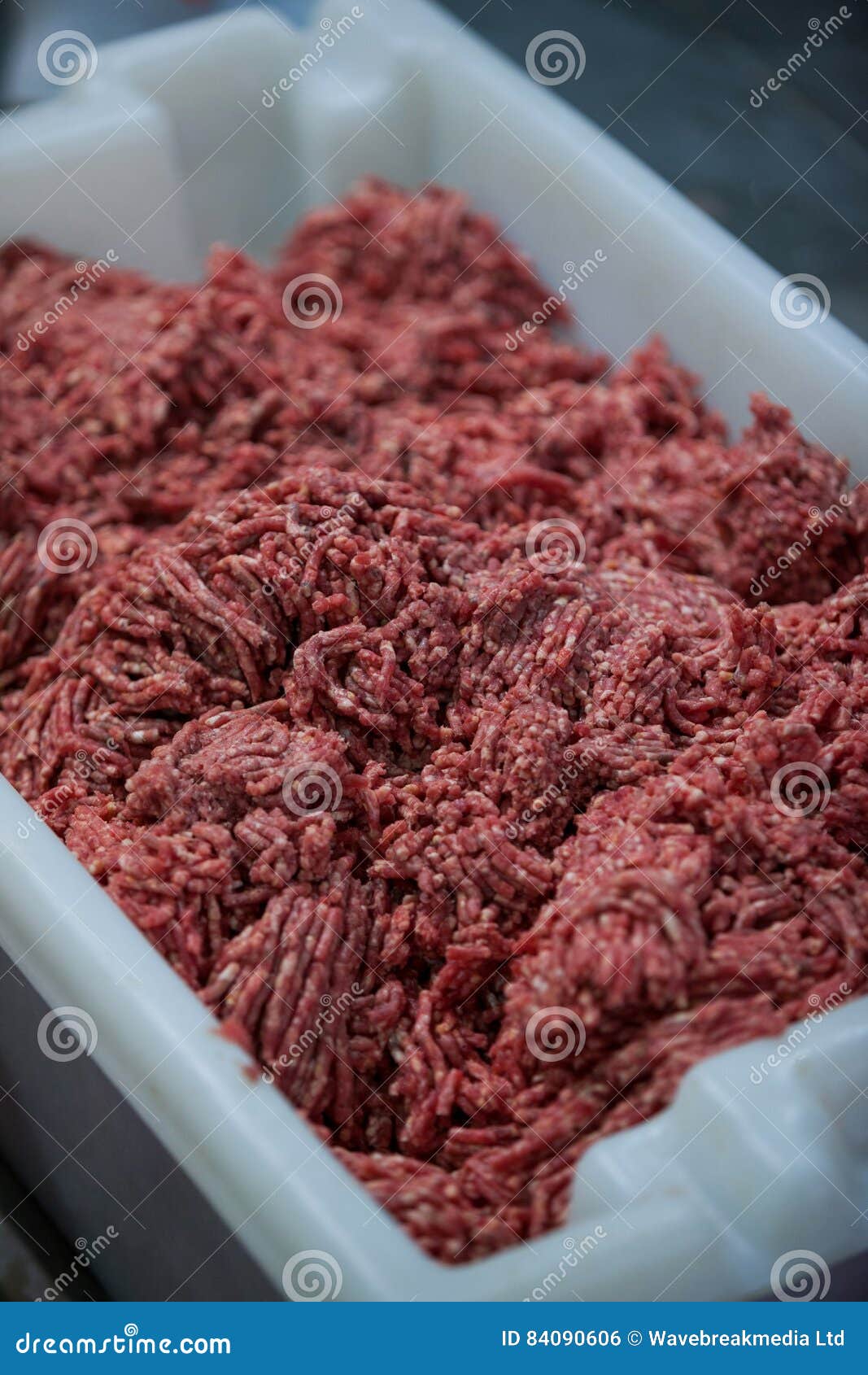 Minced Meat at Meat Factory Stock Photo - Image of processing, factory ...