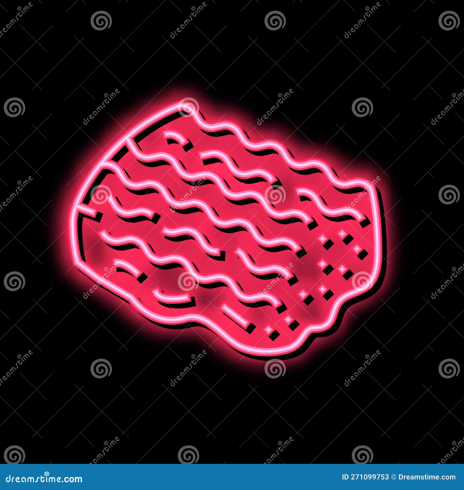Minced Meat Neon Glow Icon Illustration Stock Vector - Illustration of ...