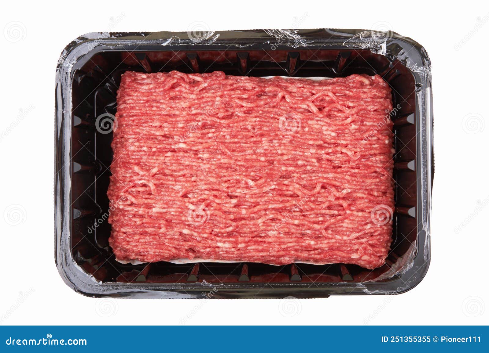 Minced Meat in a Plastic Box Stock Image - Image of ground, cutlet ...