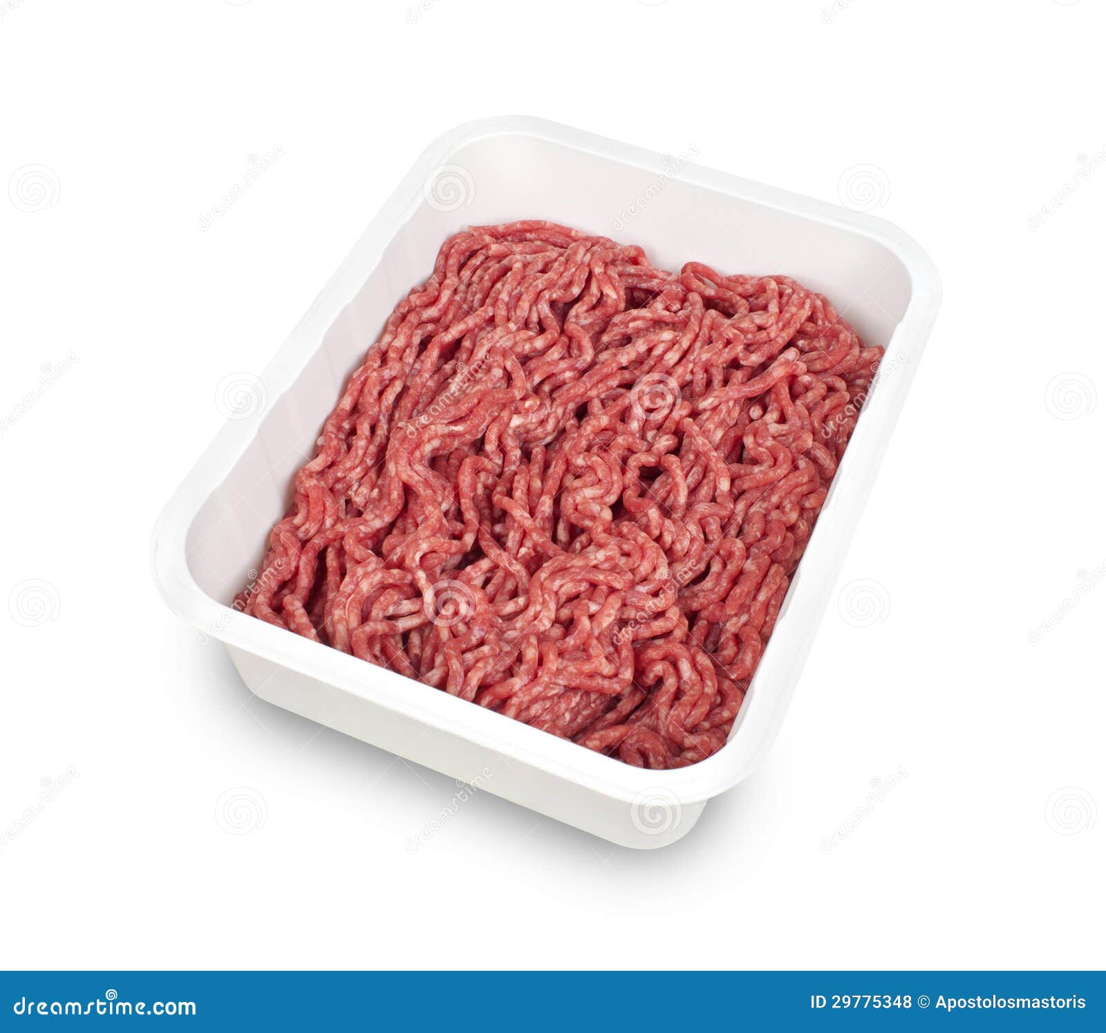 Minced meat in plastic box stock photo. Image of tray - 29775348