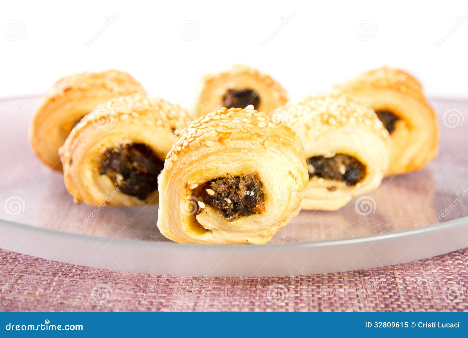 Minced meat rolls stock image. Image of tart, snack, minced - 32809615