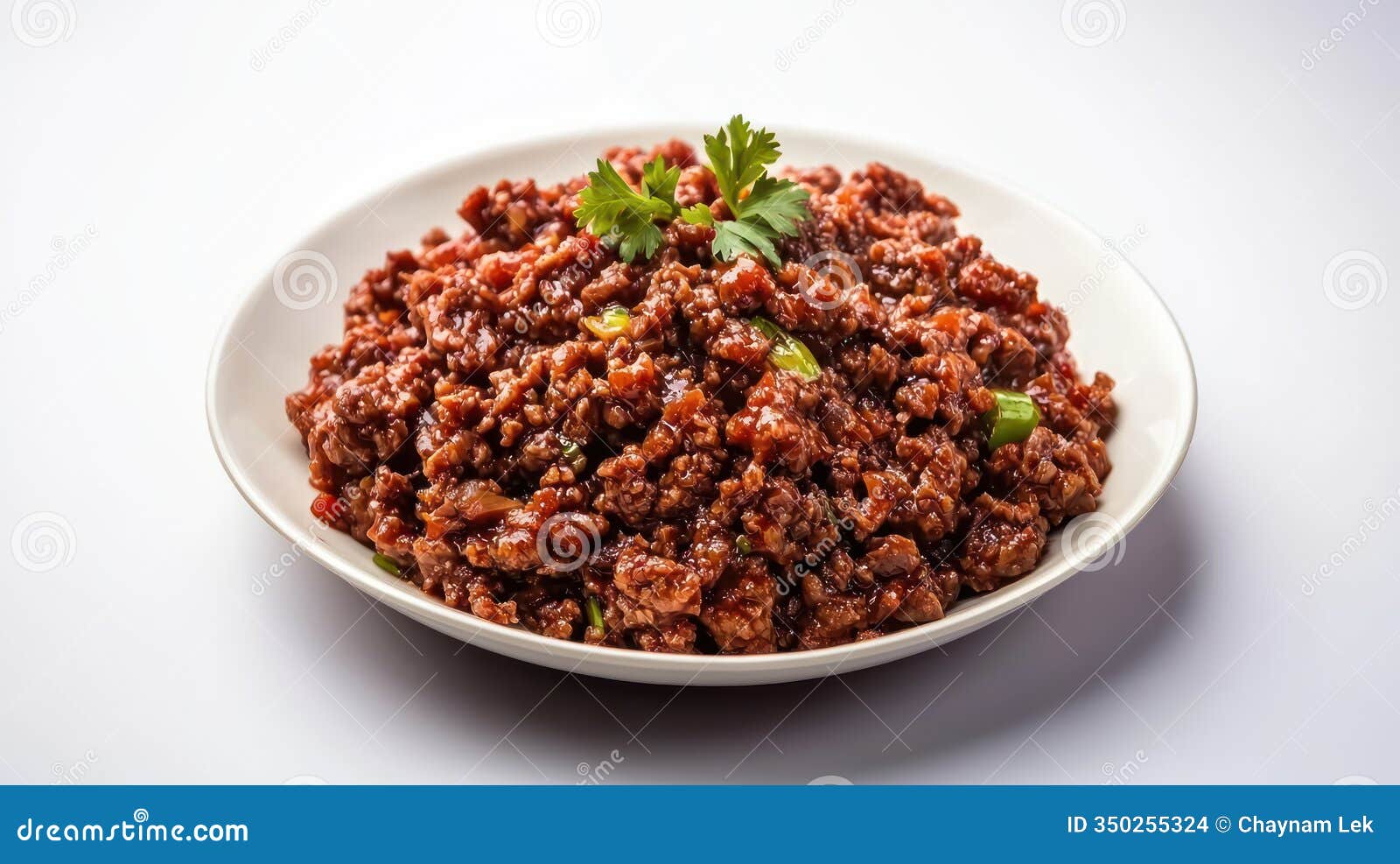 Minced Mutton Meat Cooking Isolated Stock Illustration - Illustration ...