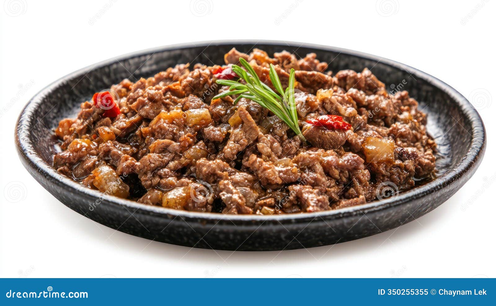 Minced Mutton Meat Cooking Isolated Stock Illustration - Illustration ...
