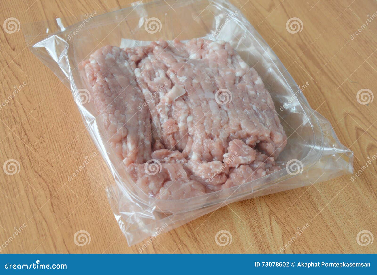Minced Pork Pack for Keeping in Plastic Bag Stock Photo - Image of ...