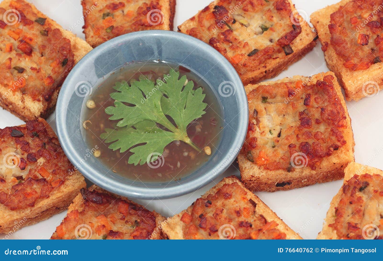 Minced pork toast stock photo. Image of meat, cooked - 76640762