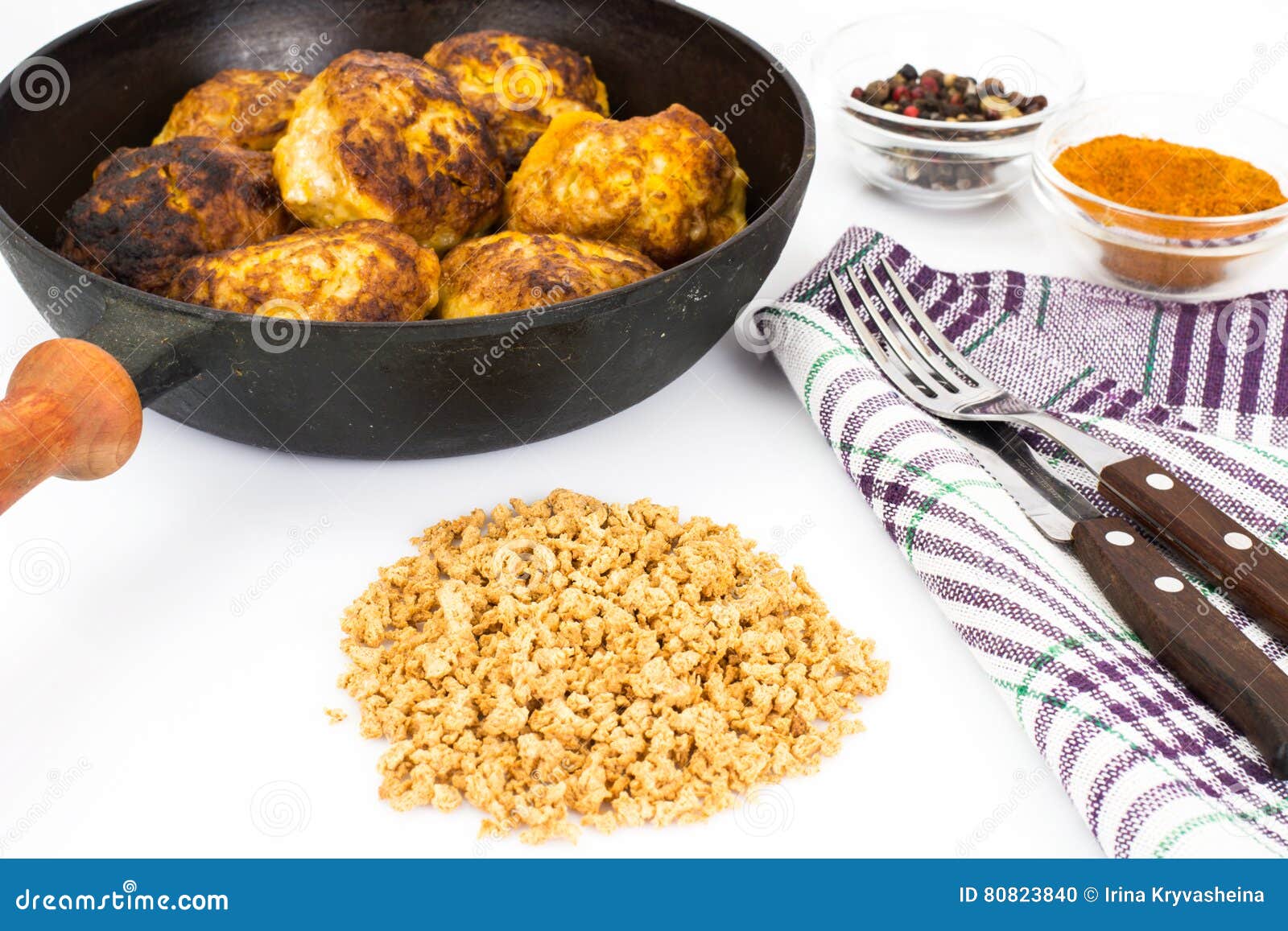 Minced Soy Cutlets stock photo. Image of isolated, dinner - 80823840