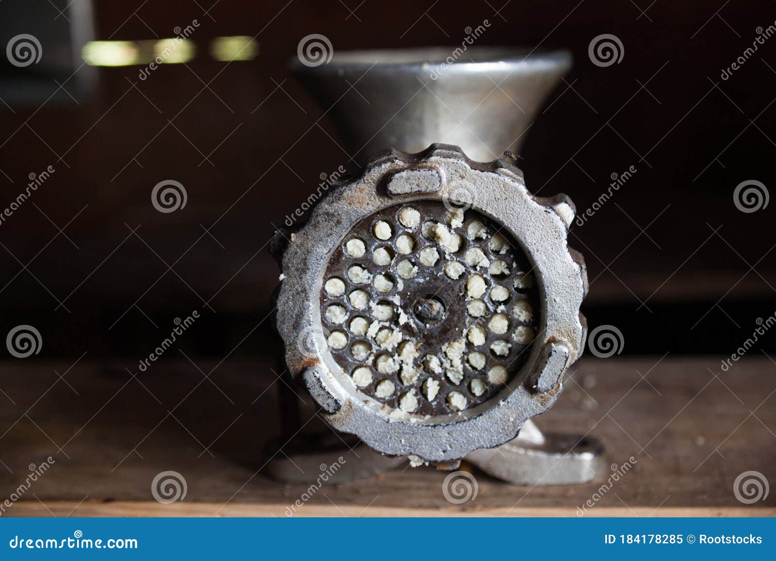 Mincing machine. Close-up stock image. Image of grinder - 184178285