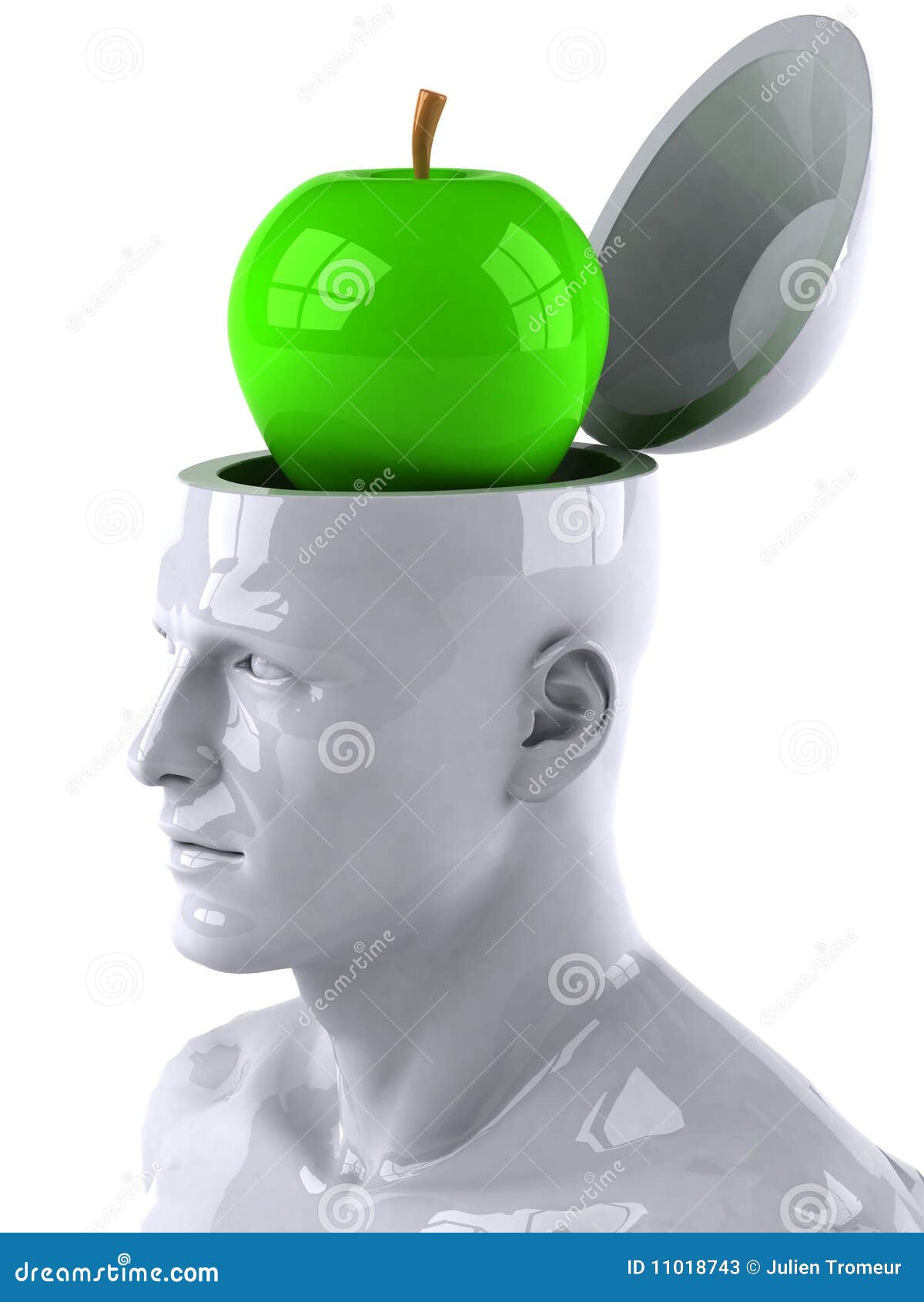 Mind and apple stock illustration. Illustration of clever - 11018743