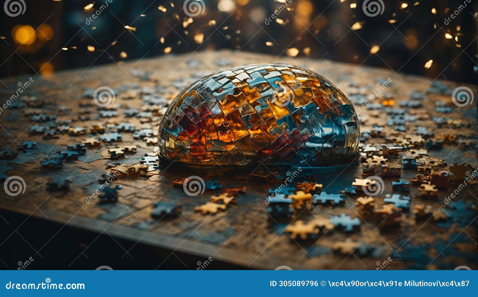 The Mind As a Puzzle, with Each Piece Representing a Unique Thought or ...