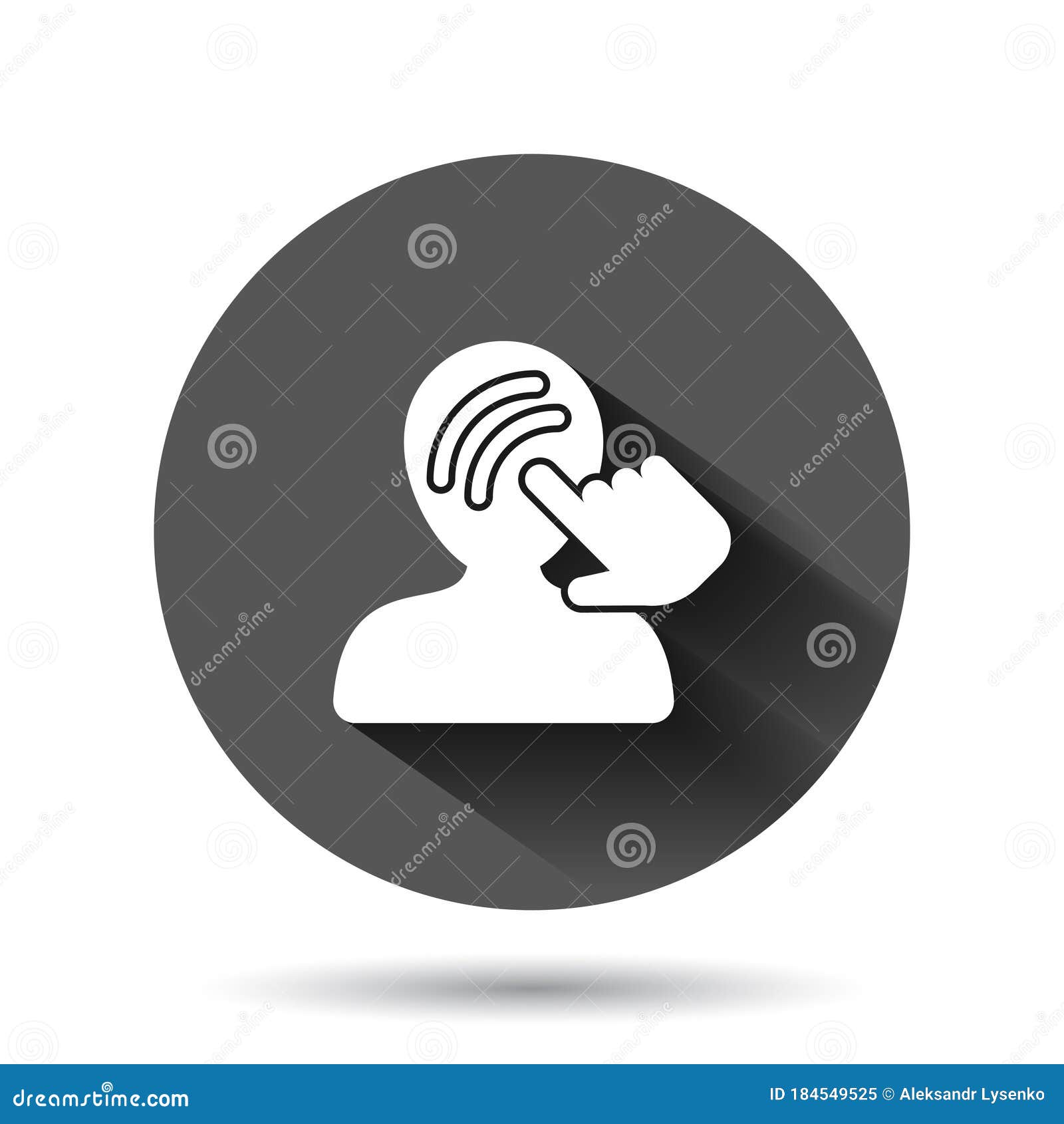 Mind Awareness Icon in Flat Style. Idea Human Vector Illustration on ...