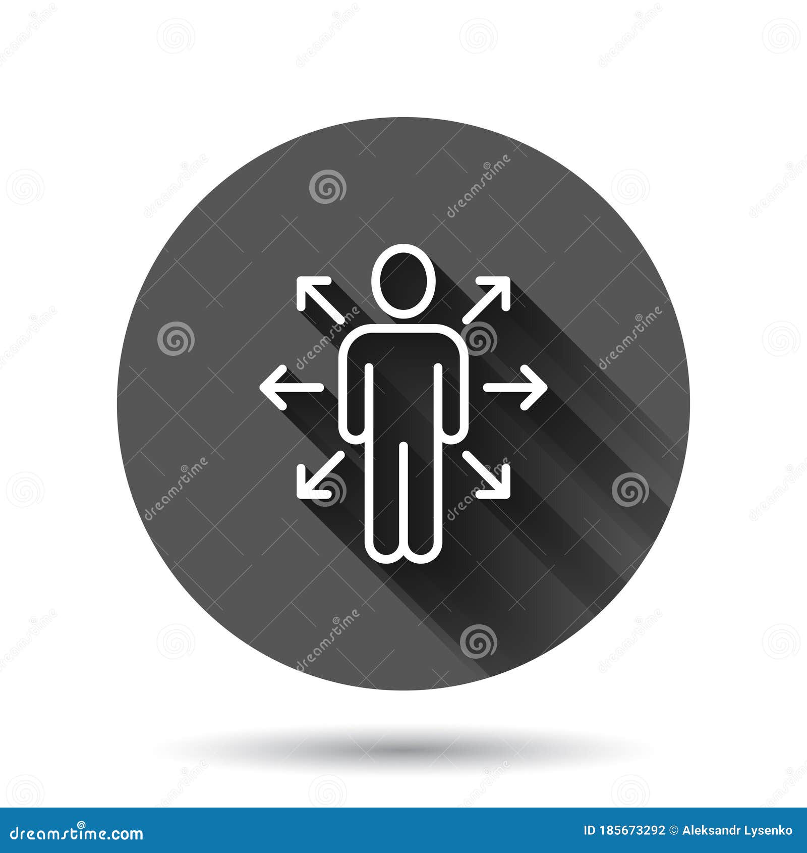 Mind Awareness Icon in Flat Style. Idea Human Vector Illustration on ...