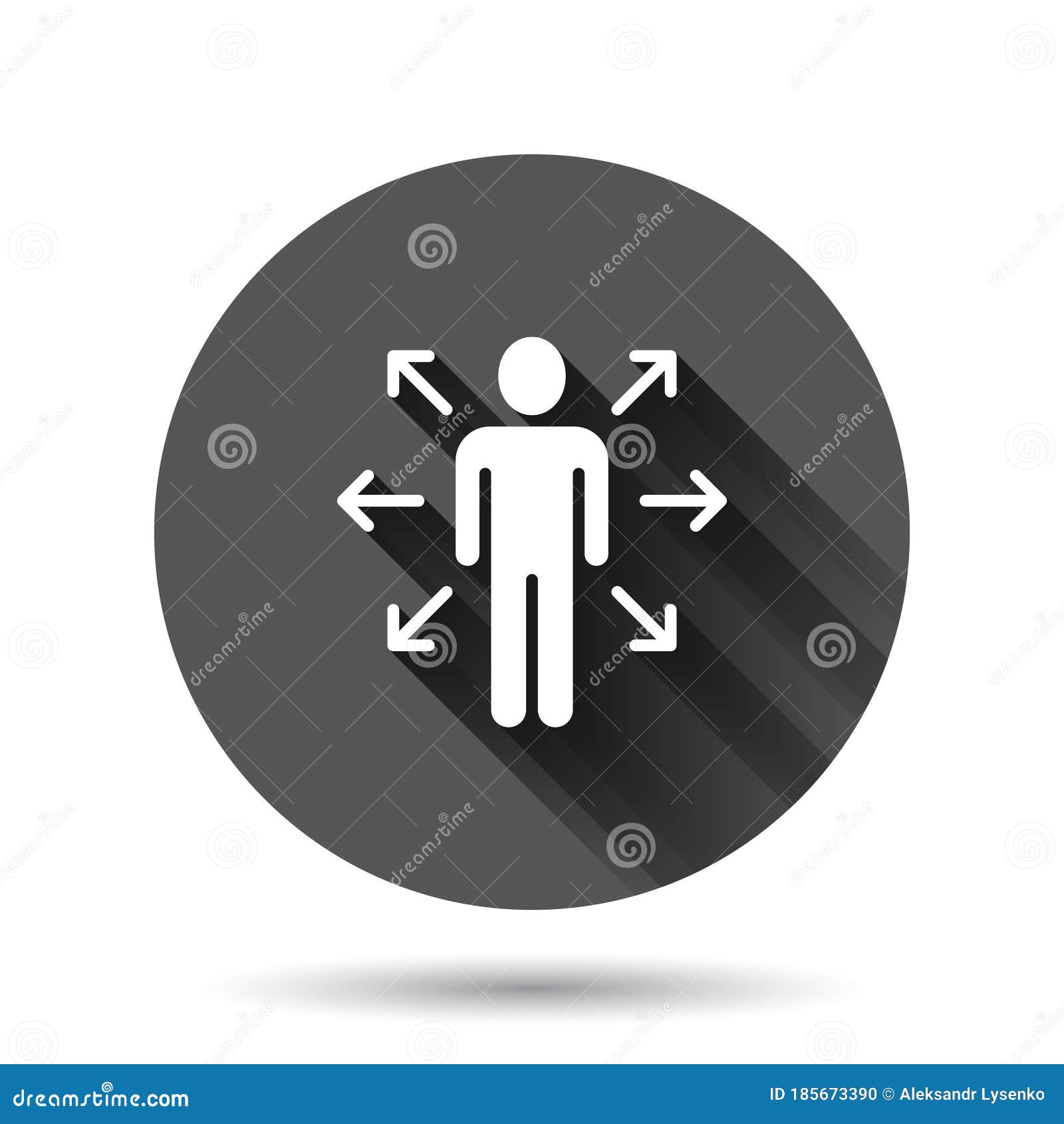 Mind Awareness Icon in Flat Style. Idea Human Vector Illustration on ...
