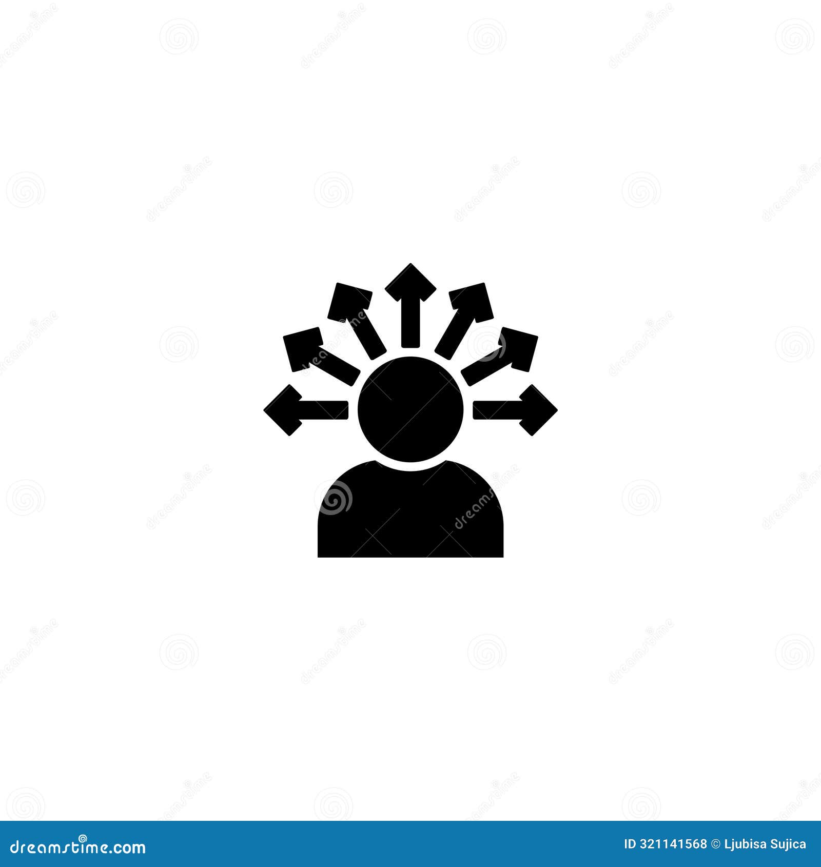 Mind Awareness Icon Isolated on White Background Stock Vector ...