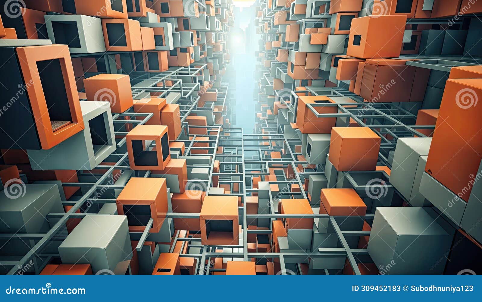 Mind-Bending Exploration of Cubist Conundrums Stock Illustration ...