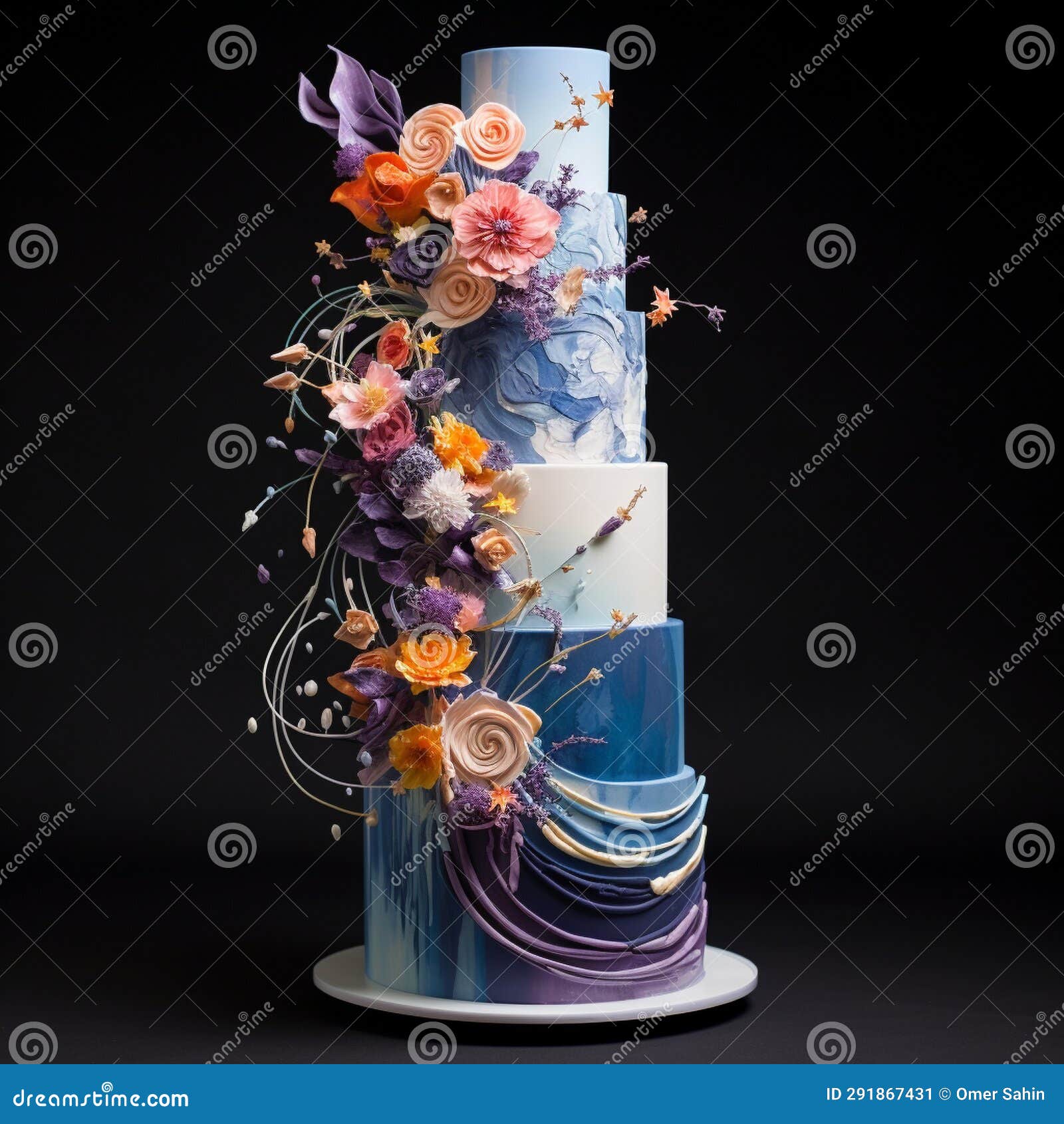 Mind-bending Multi-tiered Wedding Cake that Defies Gravity Stock Image ...