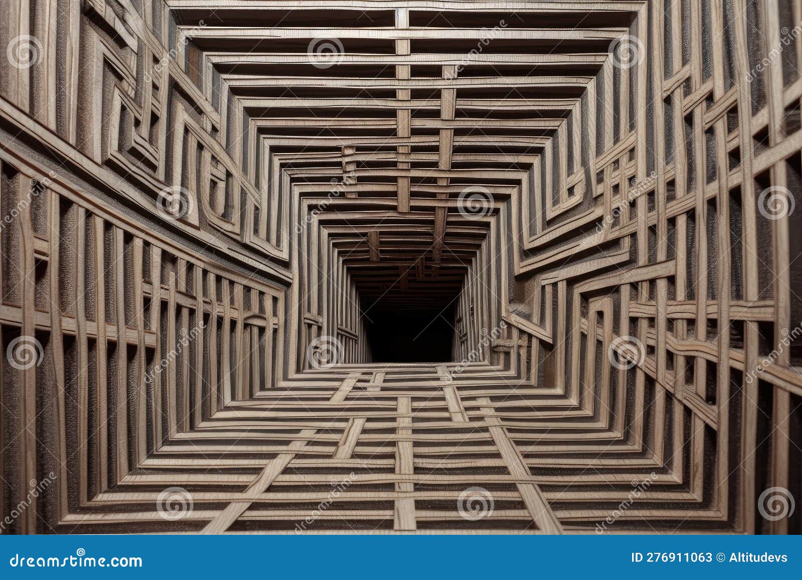 Mind-bending Optical Illusion of a Maze on an Infinite Plane Stock ...