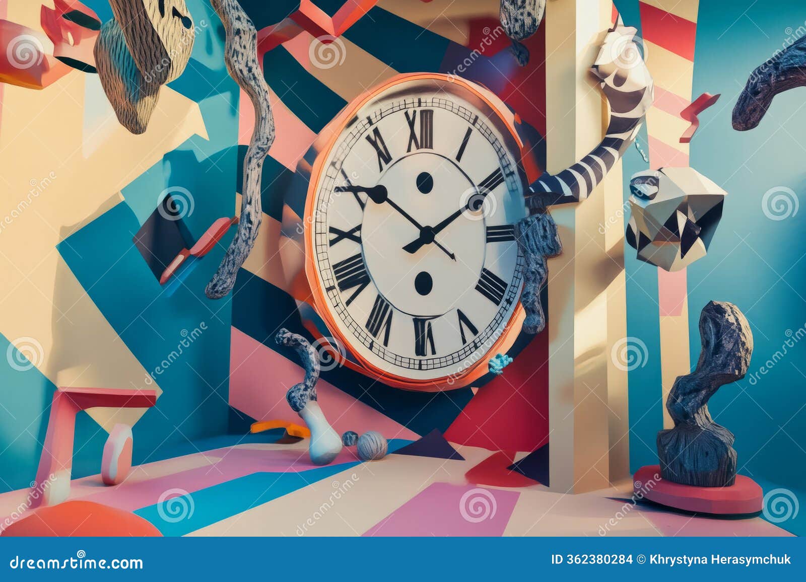 A Mind-bending Surrealist Clock Face Warping through Time and Space ...