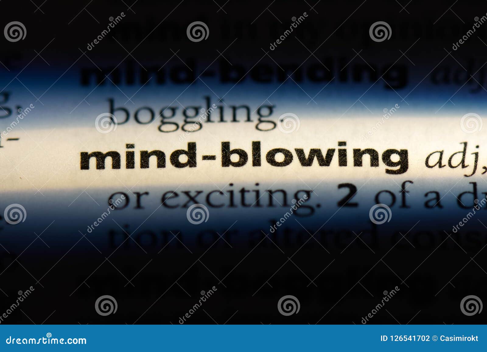 Mind blowing stock photo. Image of word, book, concept - 126541702