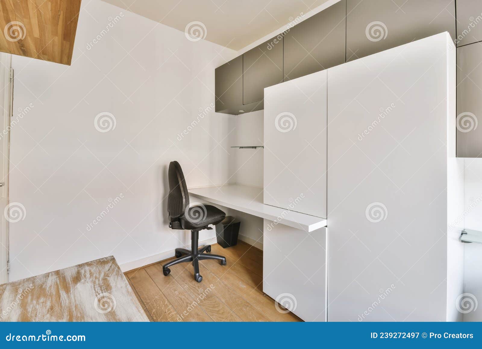 Mind-blowing Work Area with White Table Stock Image - Image of ...