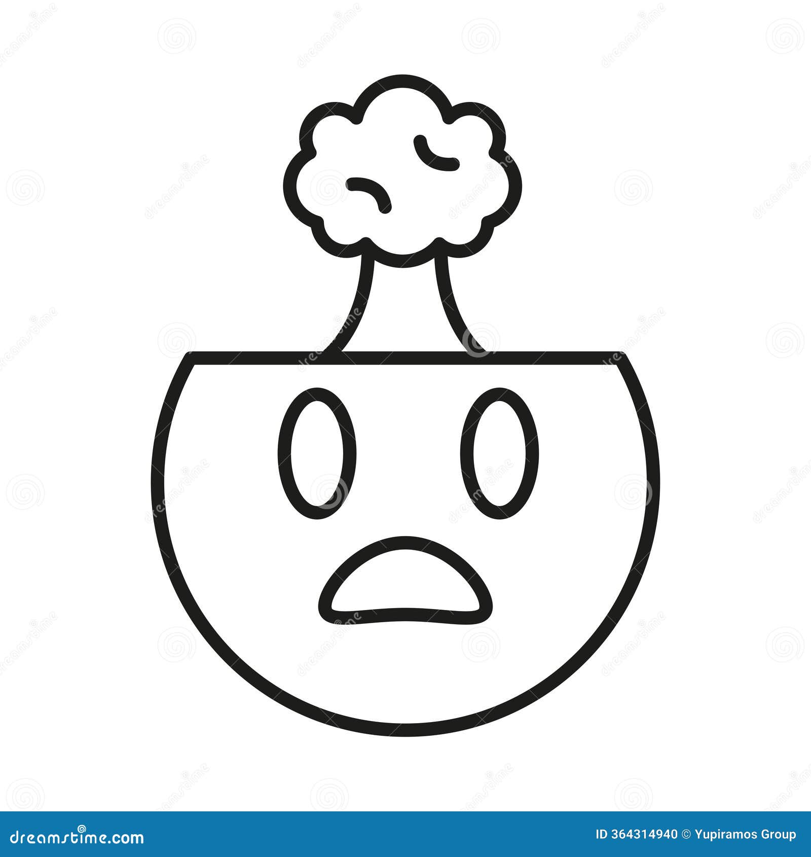 Mind Blown Overwhelmed Emoji Exploding Cartoon Vector | CartoonDealer ...