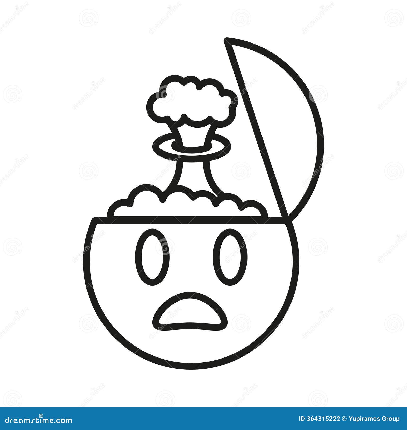 Mind Blown Emoji, Exploding Head Emoticon On White Background, 3d ...