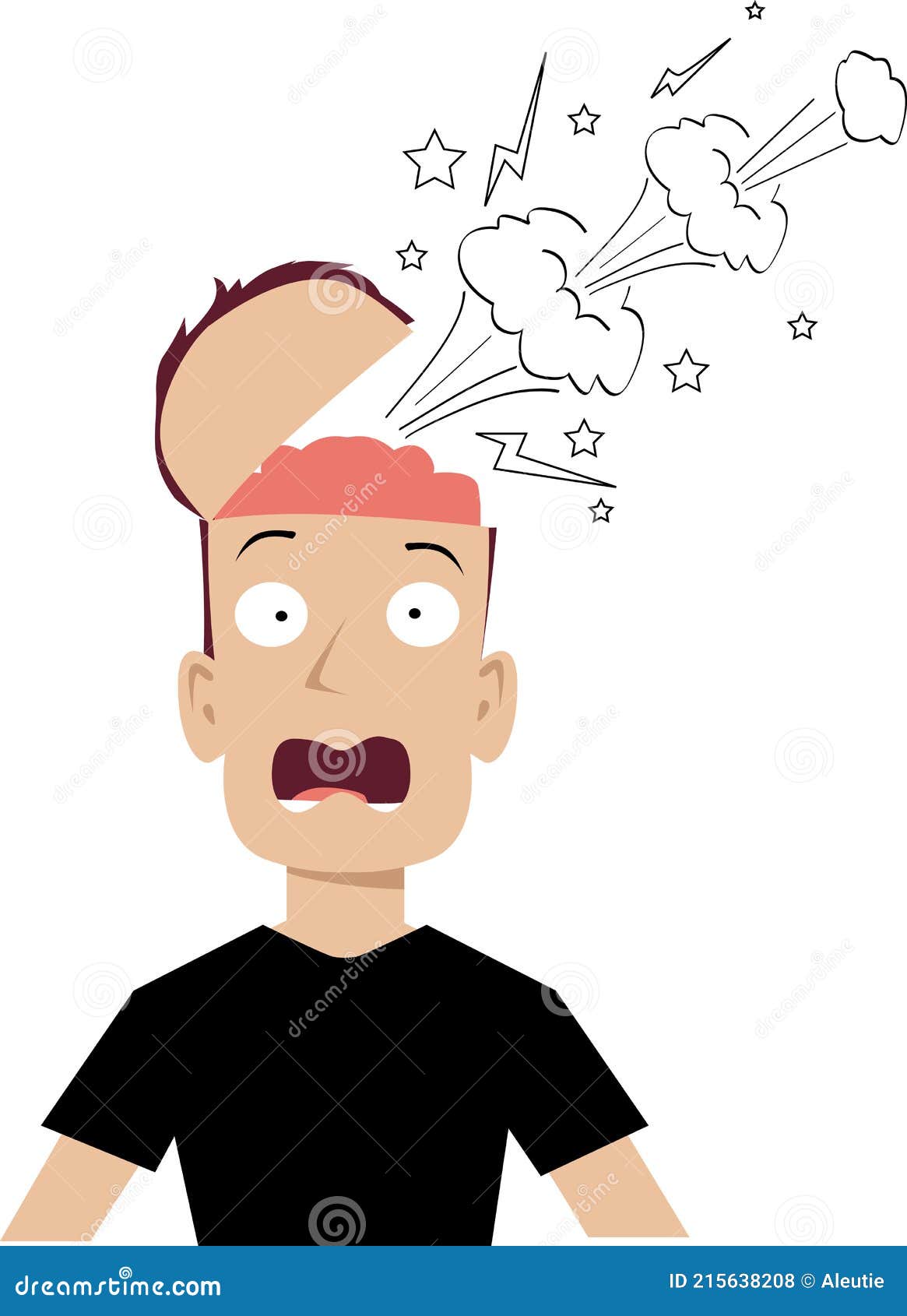 Mind Blown Emoji, Exploding Head Emoticon On White Background, 3d ...