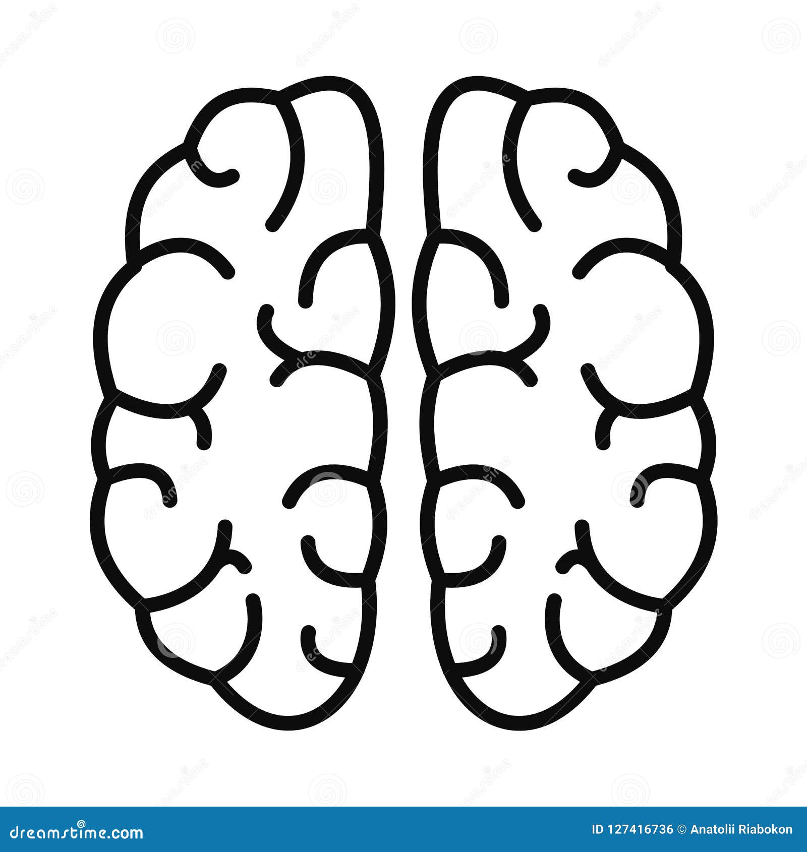 Mind Brain Icon, Outline Style Stock Vector - Illustration of concept ...
