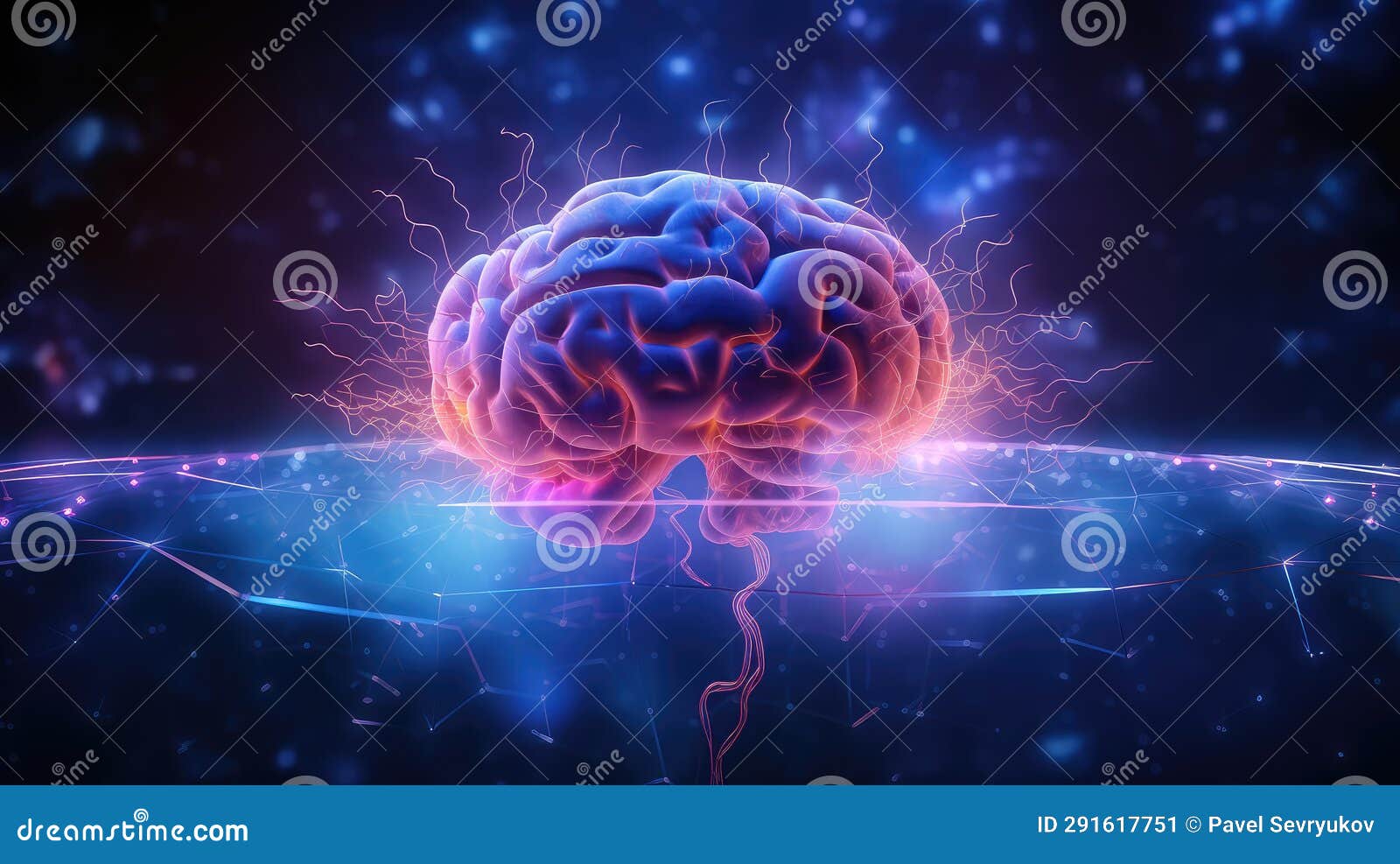Mind brain synapse scan stock illustration. Illustration of abstract ...