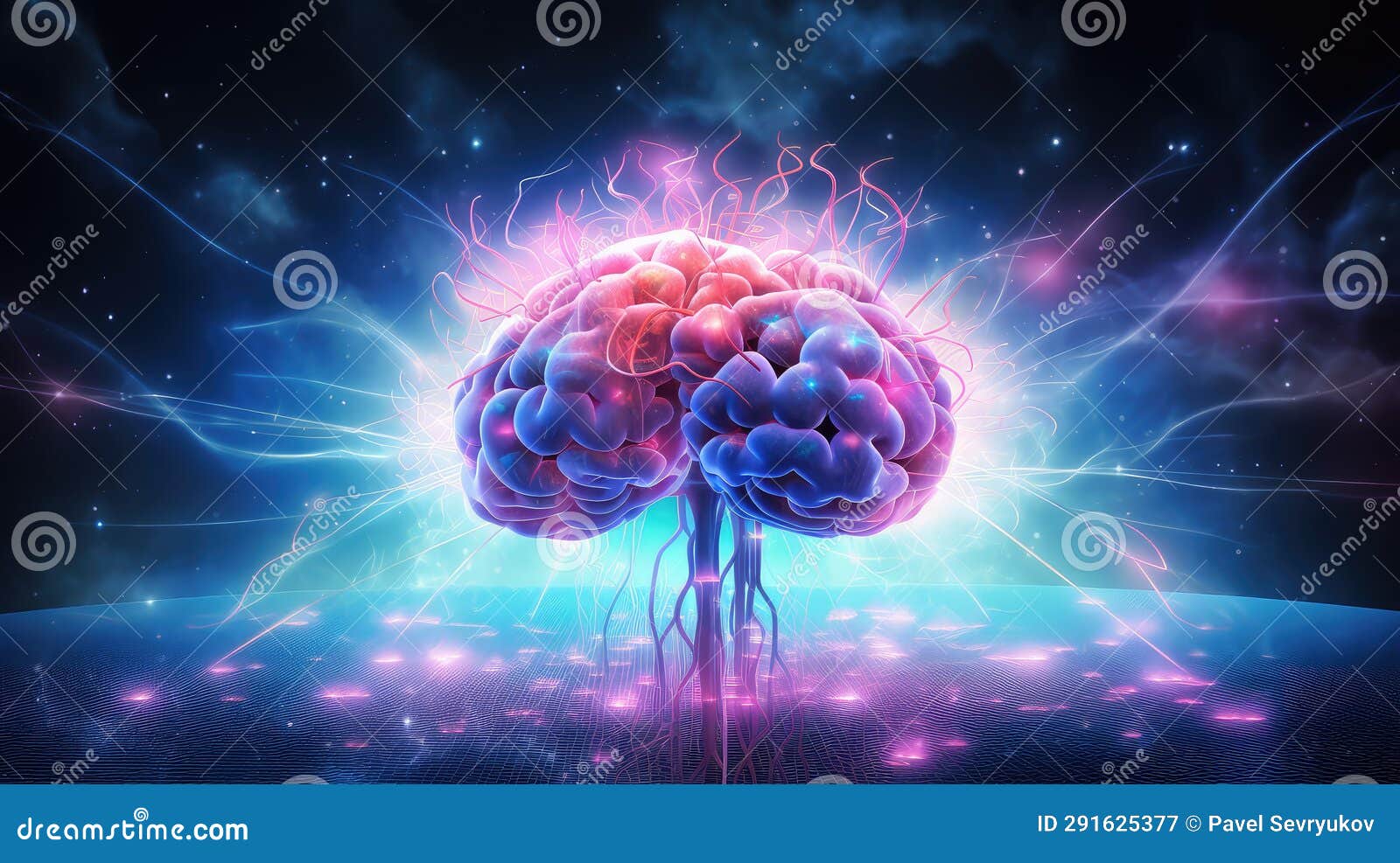Mind brain synapse scan stock illustration. Illustration of abstract ...