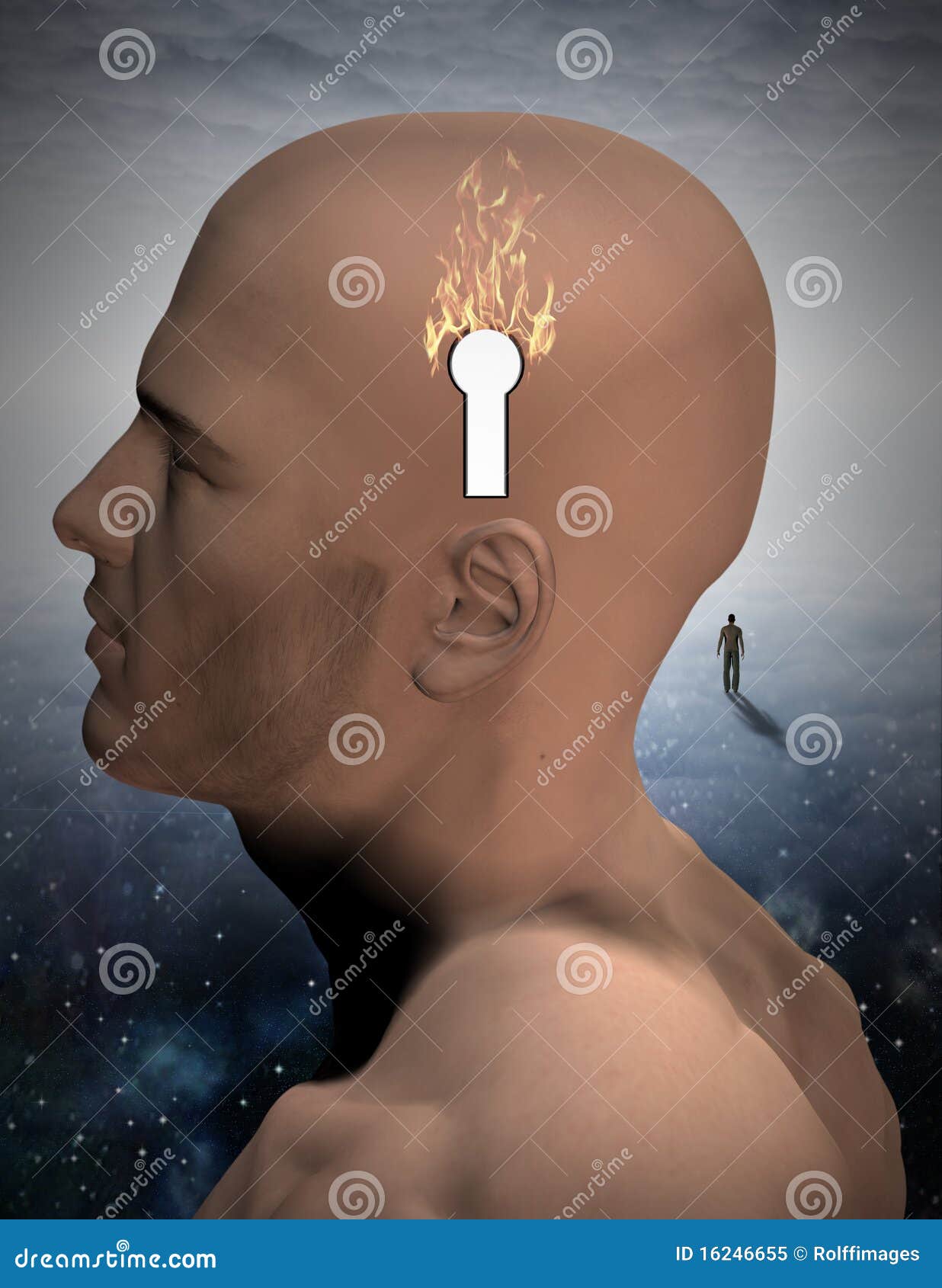 Mind burn stock illustration. Illustration of intelligence - 16246655