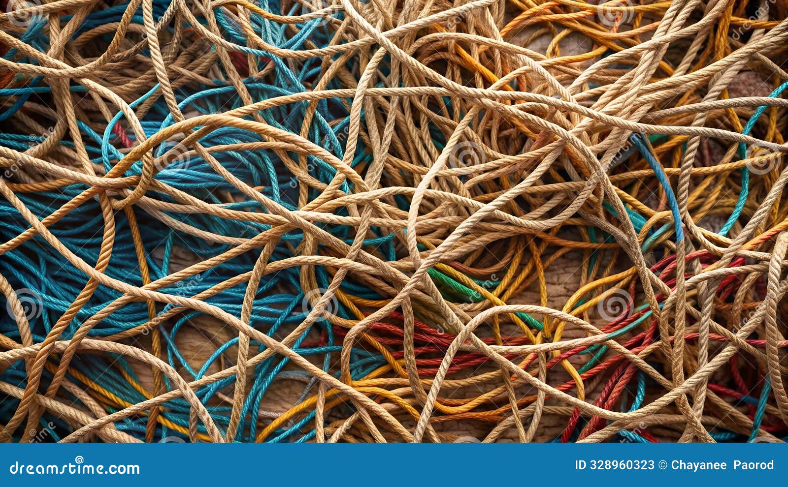 A Mind in Chaos: a Labyrinth of Intertwined Knots AI Generated Stock ...