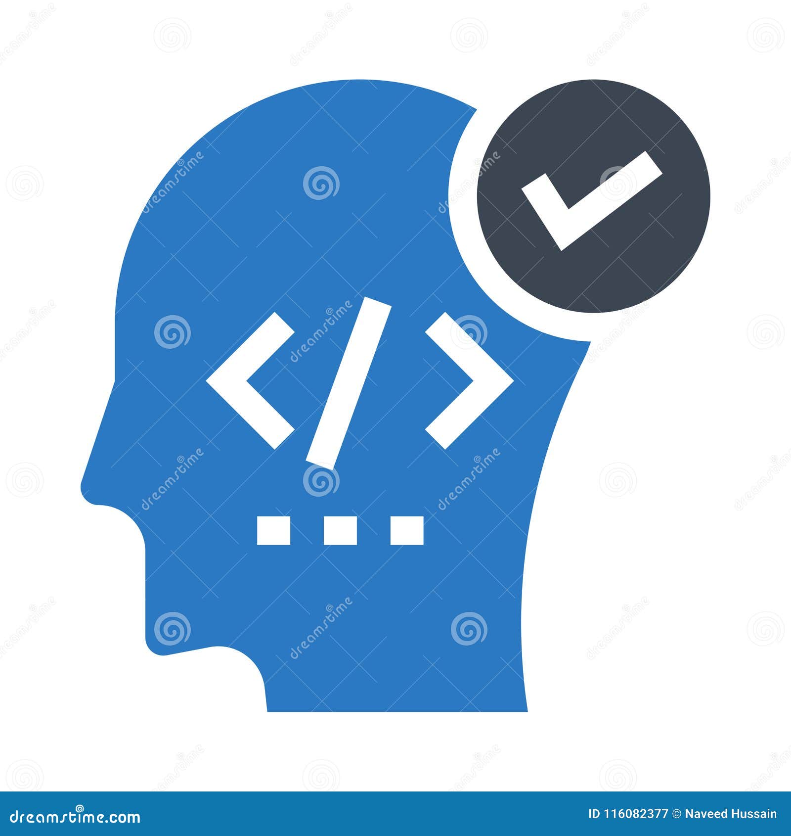 Mind Code Glyphs Double Color Icon Stock Illustration - Illustration of ...