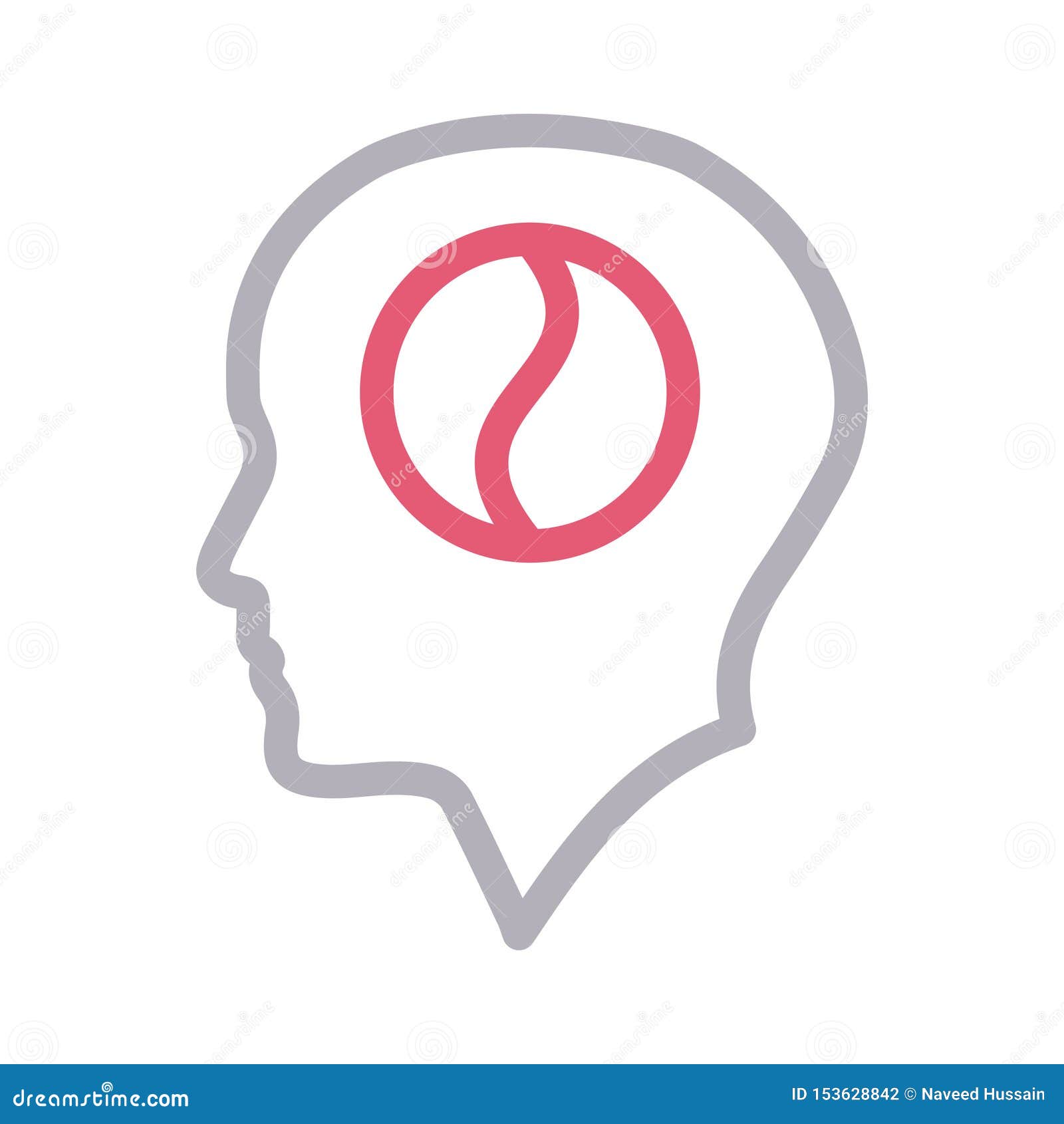 Mind Colour Line Vector Icon Stock Vector - Illustration of elements ...