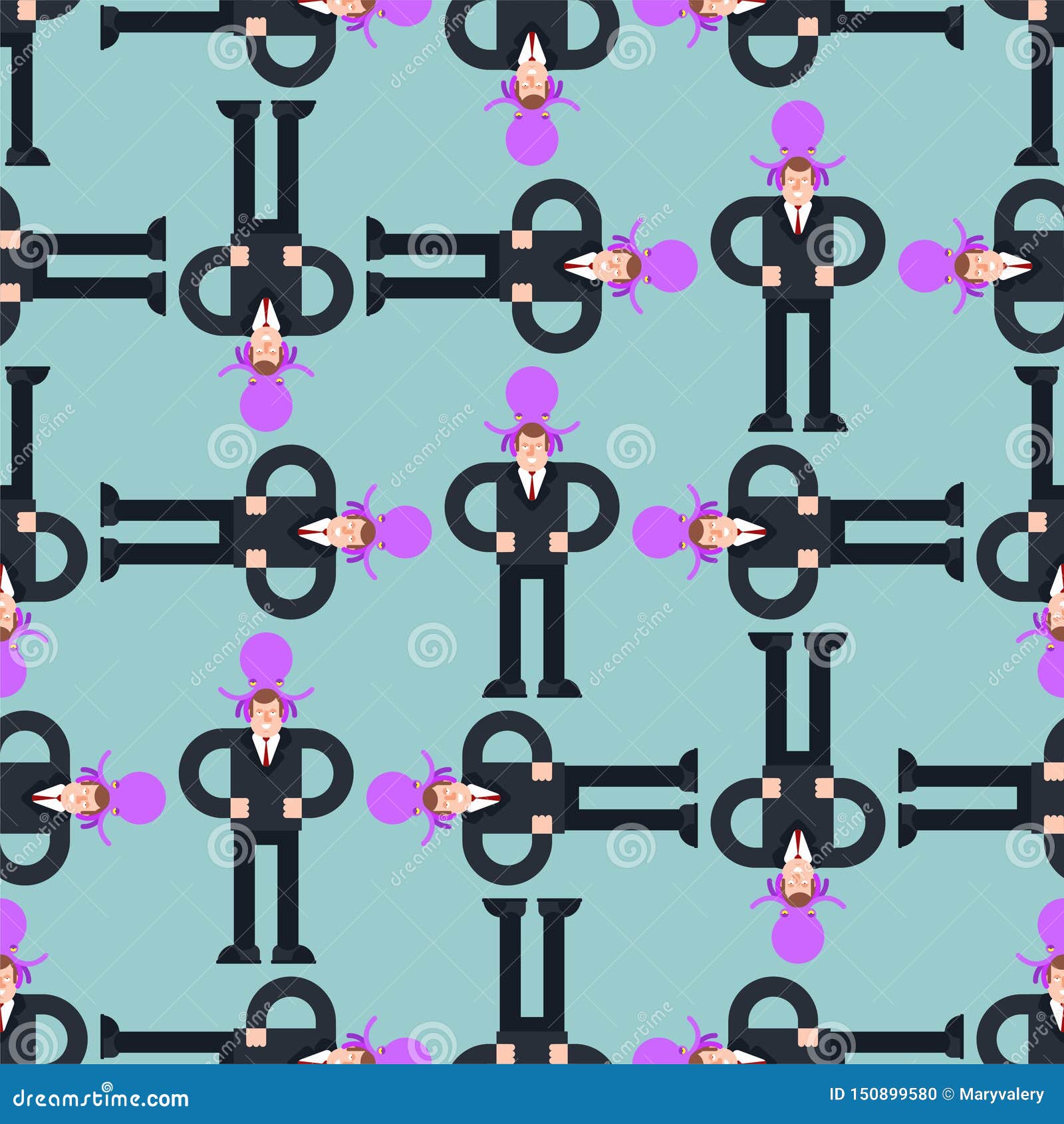 Alien Octopus Inside Human Body Drawing Vector Illustration ...