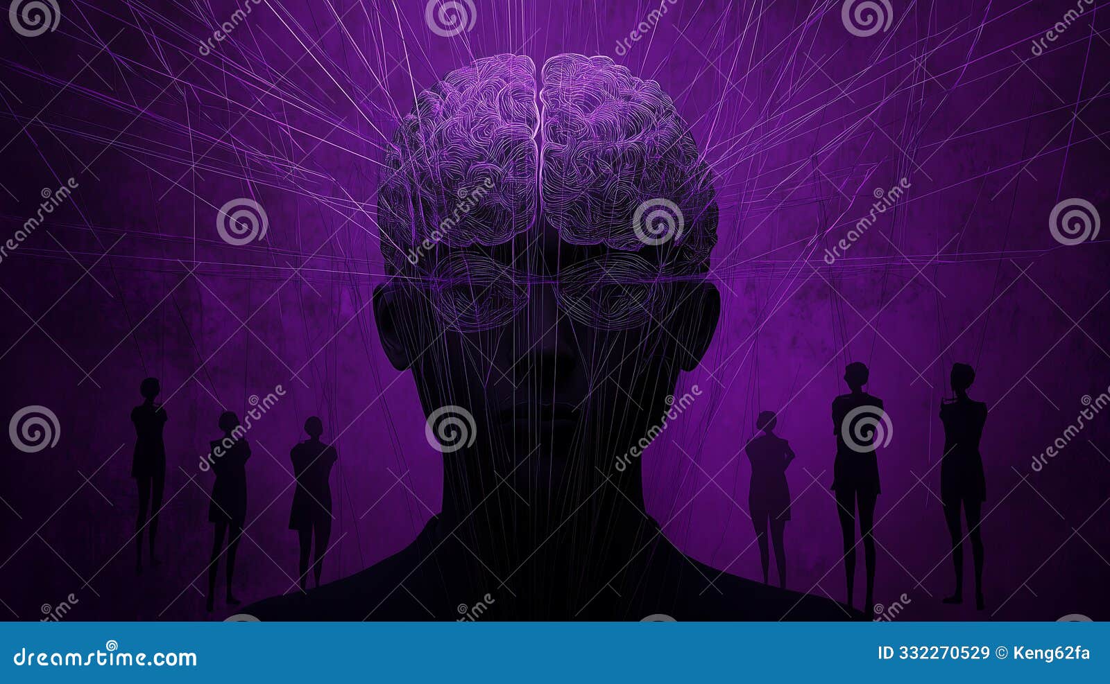 Mind Control Concept with Puppet Strings Stock Illustration ...