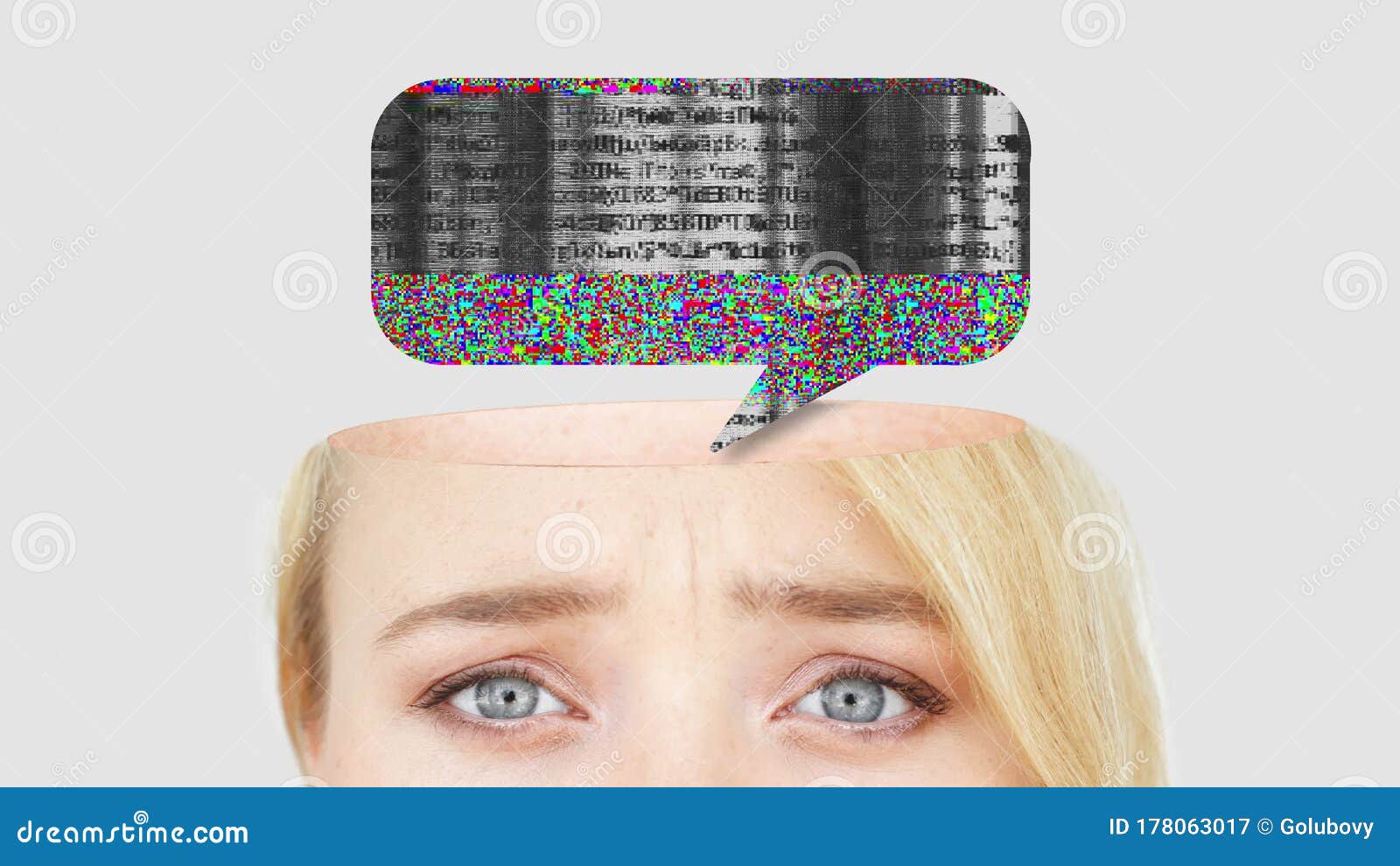 Mind Control Negative Thinking Head Information Stock Video - Video of ...